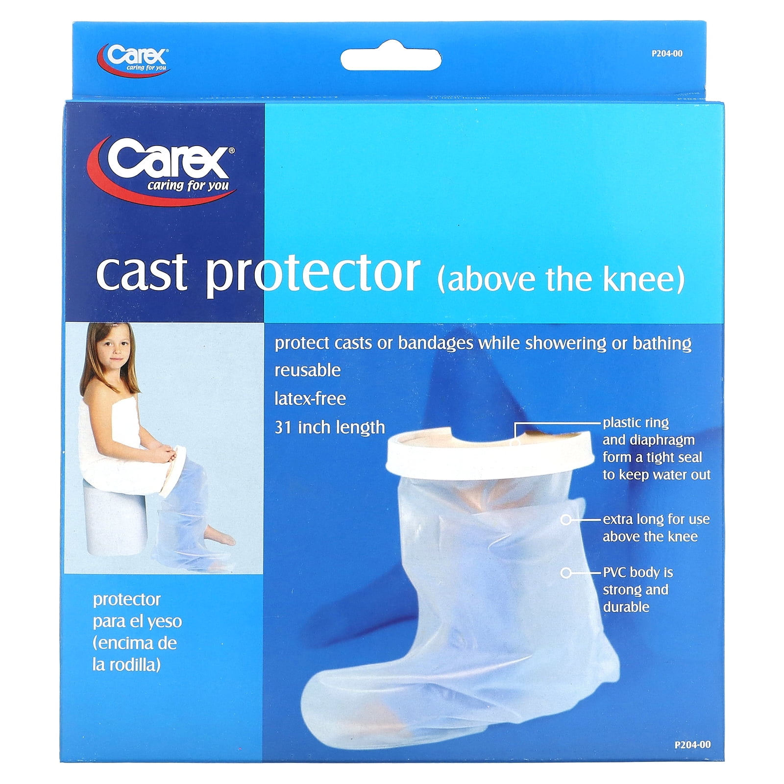 Carex Health Brands P20400 Cast Protector -Above the Knee 31 in ...