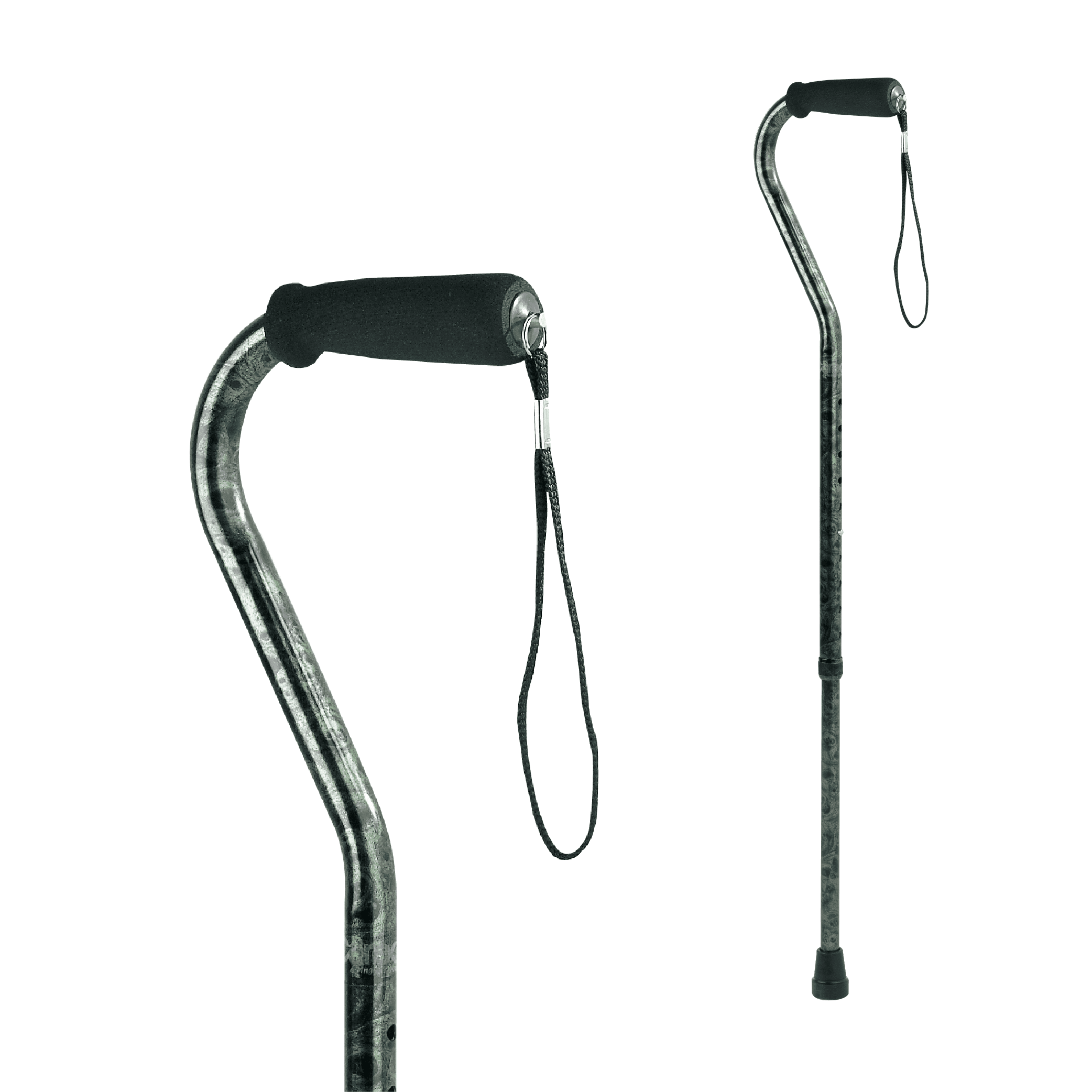 Carex Offset Adjustable Designer Walking Cane for All Occasions, Green ...