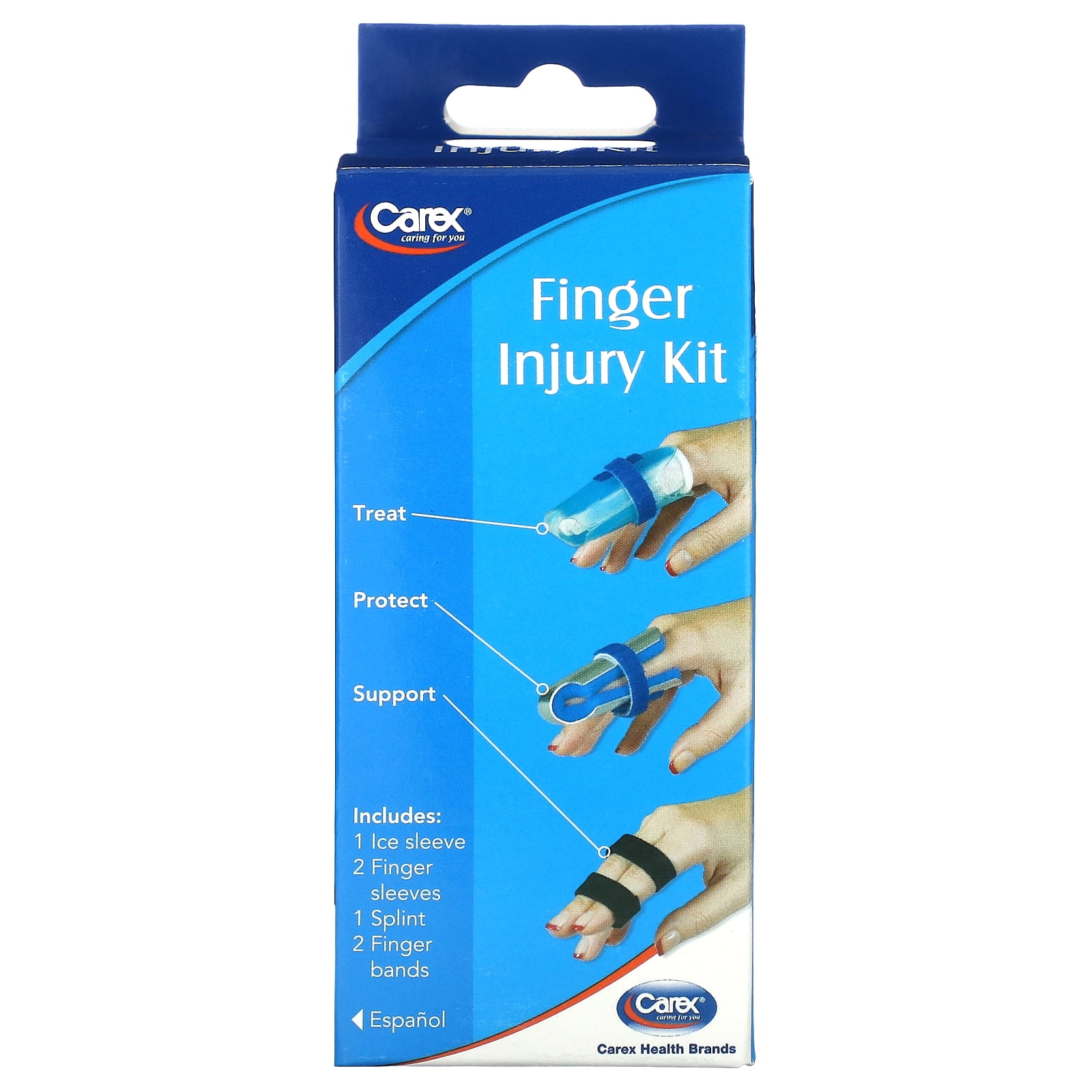 Carex P20700 Finger Injury Kit/Splint, Reduces Pain and Swelling, Size ...