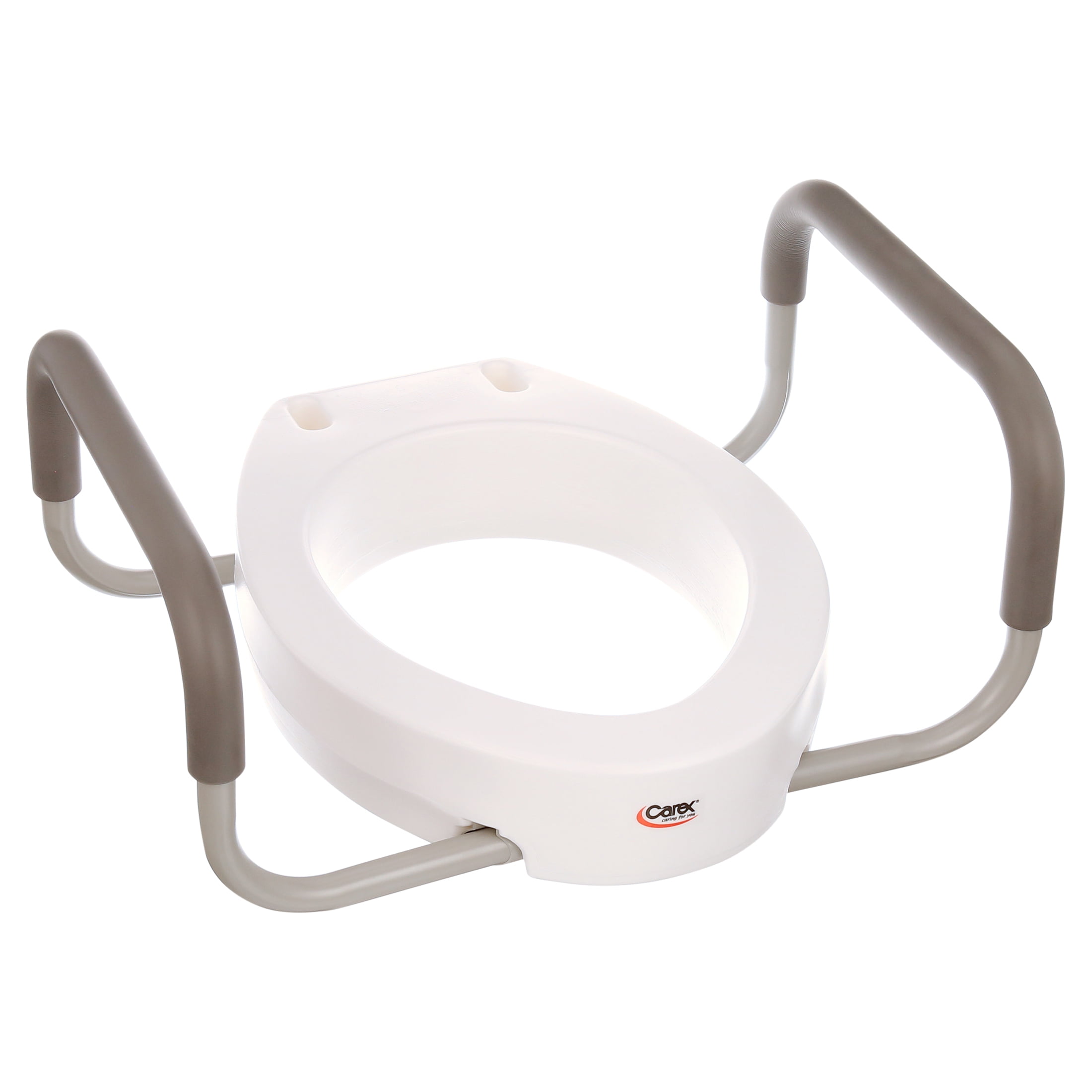 Carex Raised 3.5" Toilet Seat with Handles, Standard Elongated Toilets ...