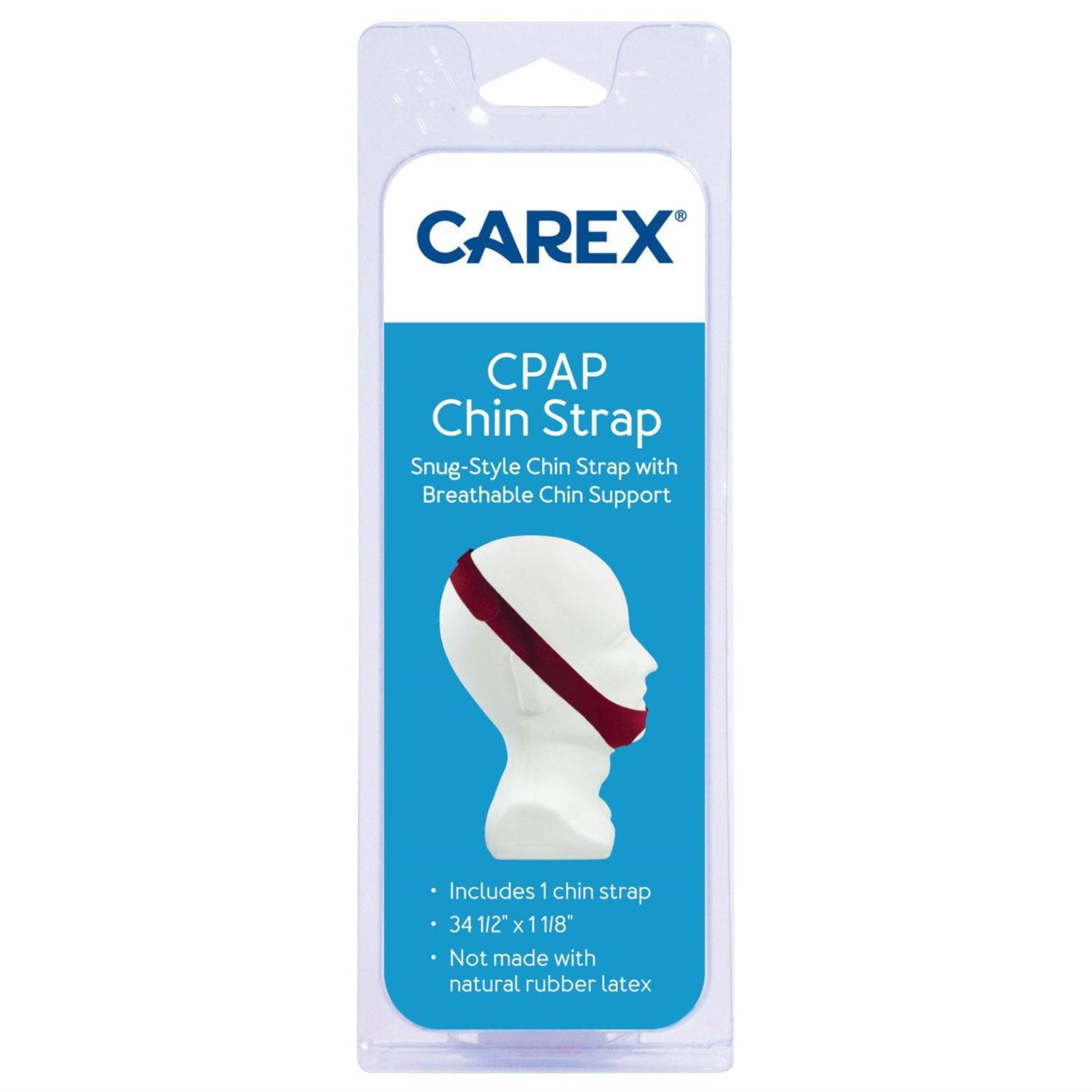 Carex Snug-Style CPAP Chin Strap for Sleep Apnea, Red, 1 Count ...