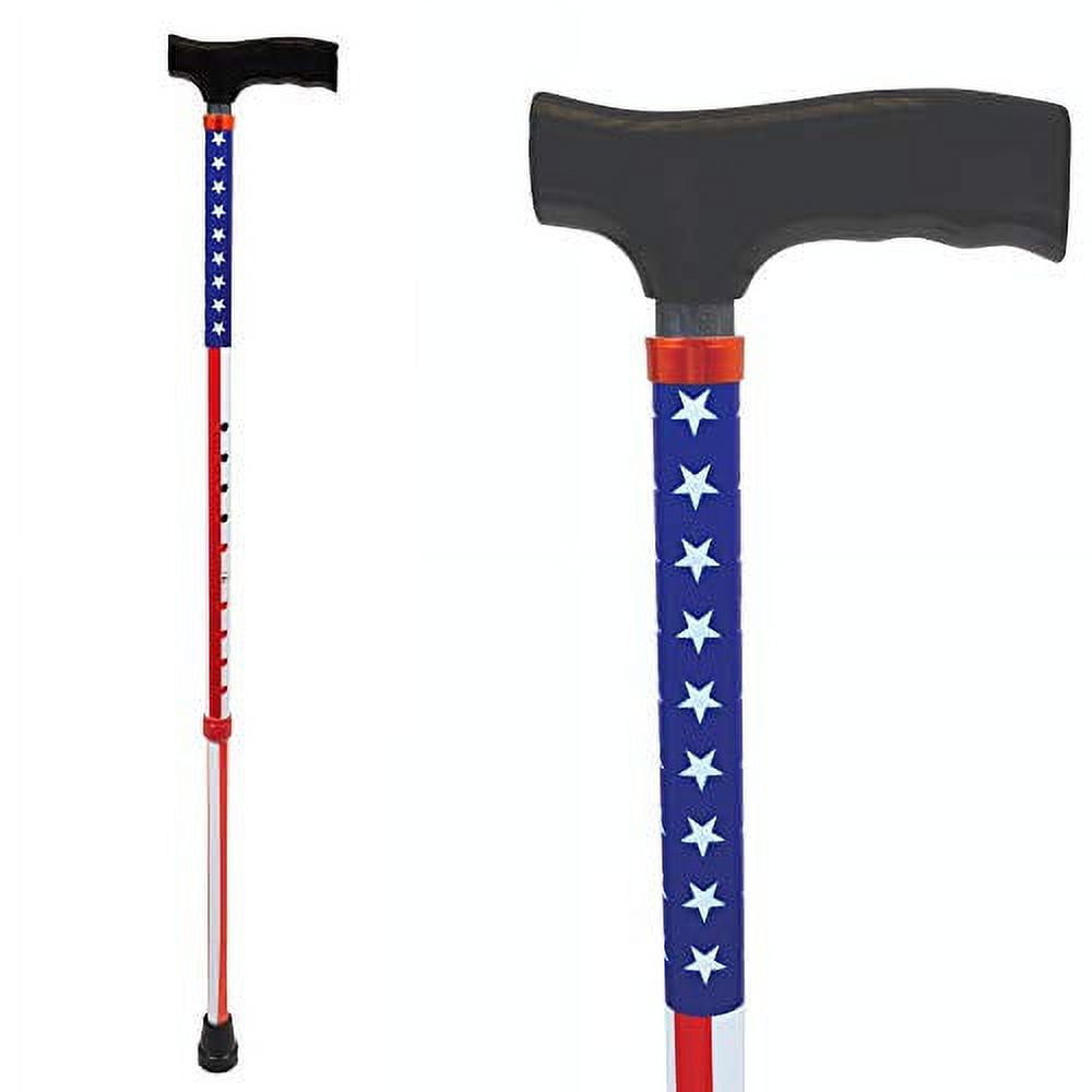 Carex USA Flag Derby Cane - American Flag Cane - Red, White, Blue ...