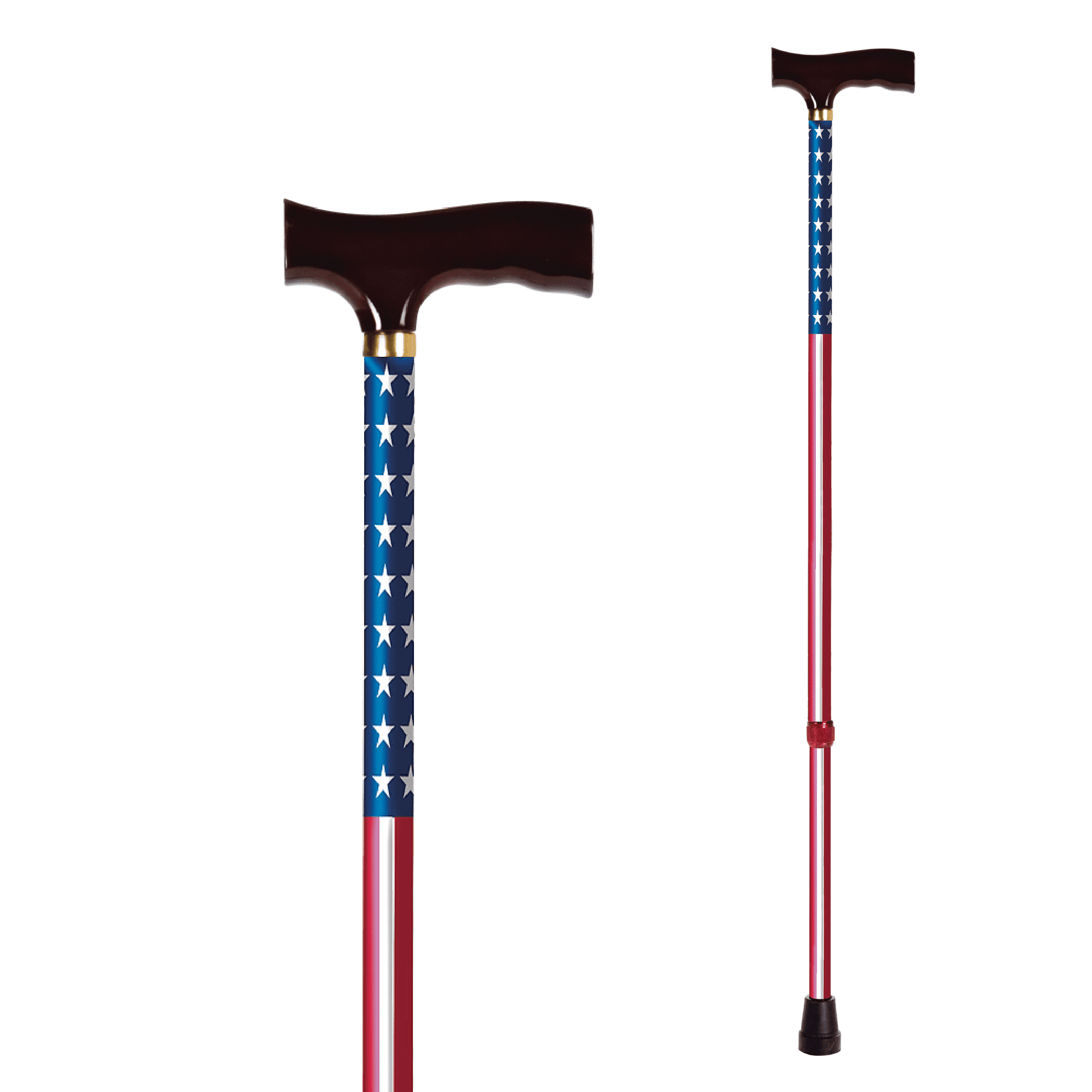Carex USA Flag Derby Walking Cane for All Occasions, Height Adjustable ...