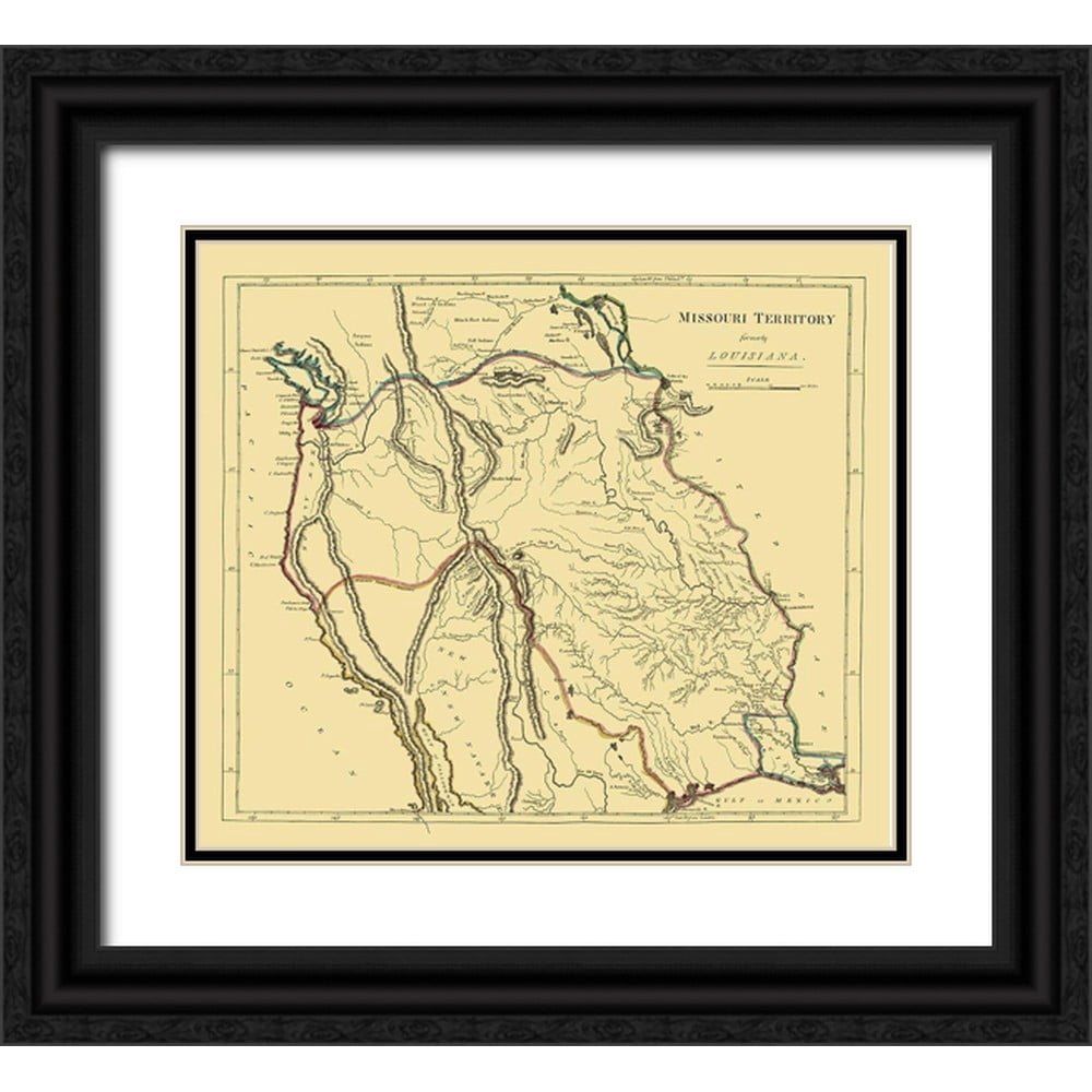Carey 29x26 Black Ornate Wood Framed with Double Matting Museum Art ...