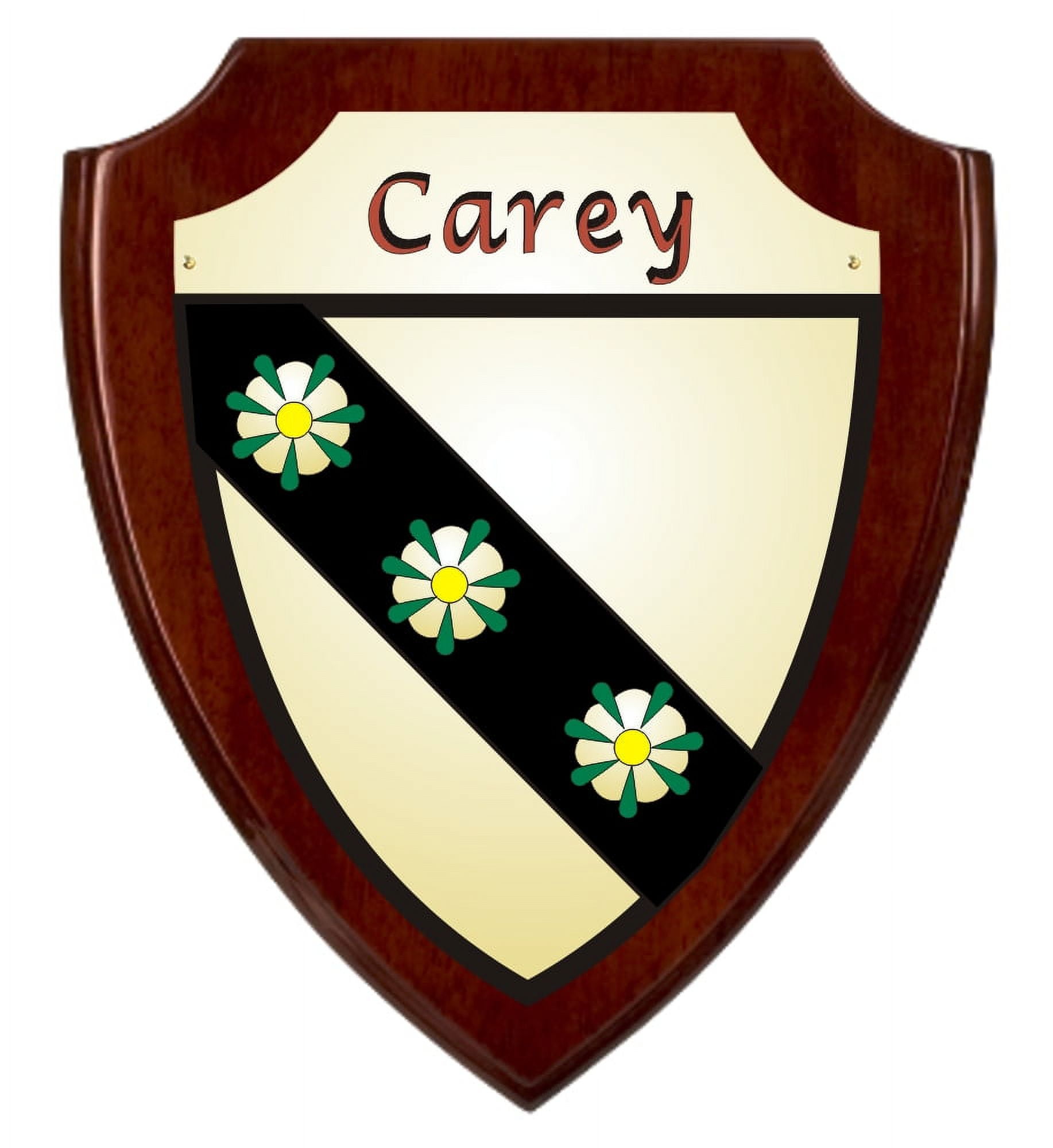 Carey Irish Coat of Arms Shield Plaque - Rosewood Finish - Walmart.com