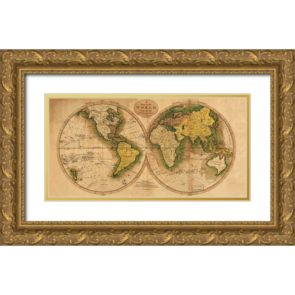 Carey, Matthew 24x14 Gold Ornate Wood Framed with Double Matting Museum ...