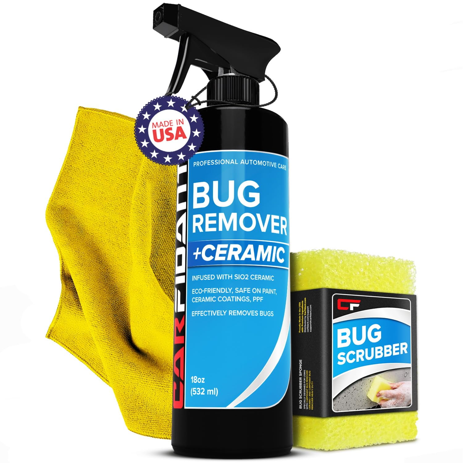 Carfidant Bug Remover for Cars Exterior - Car Bug Spray with Ceramic ...