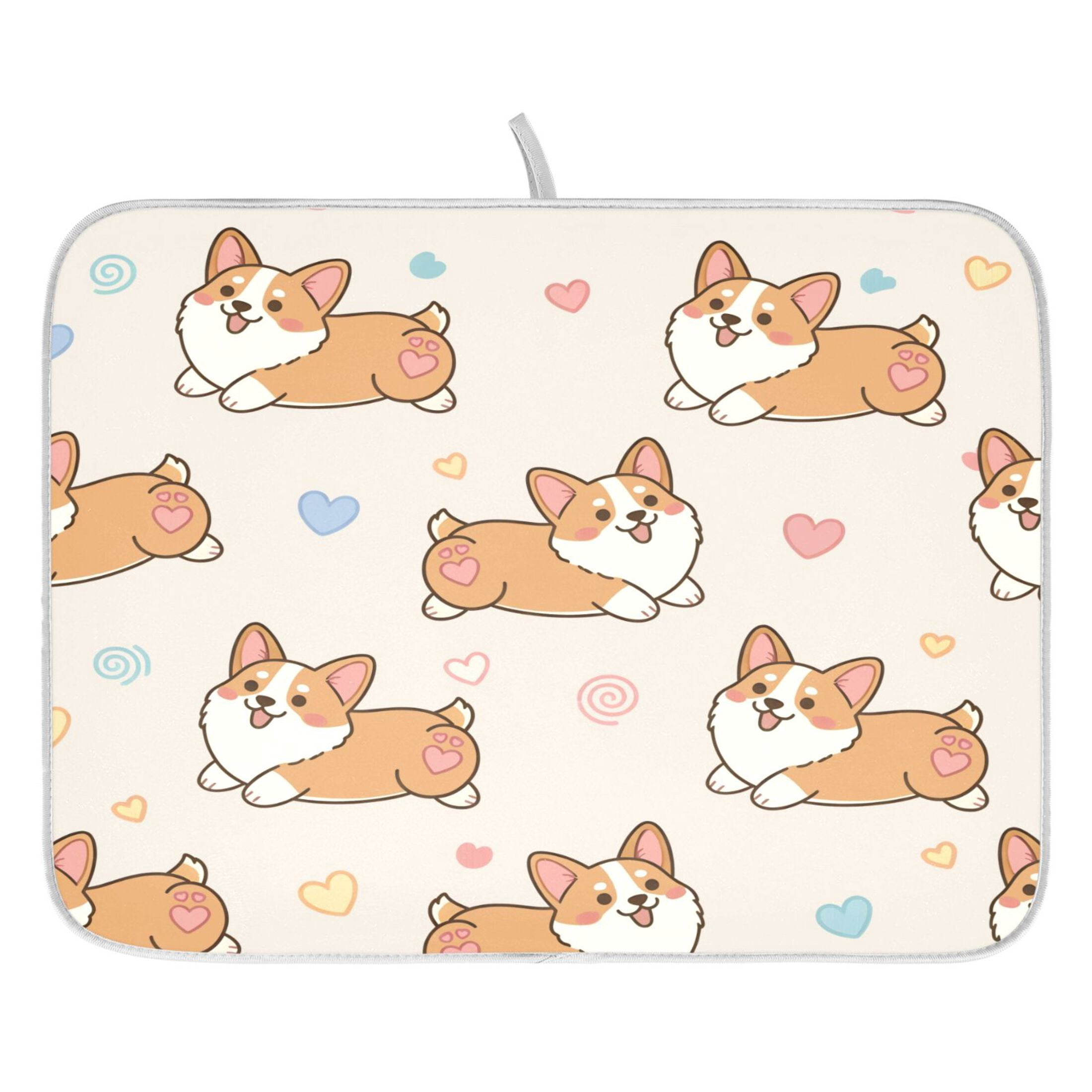 Cargi Pattern Drying Dish Mat Quick Drying Absorbent Soft Durable for ...
