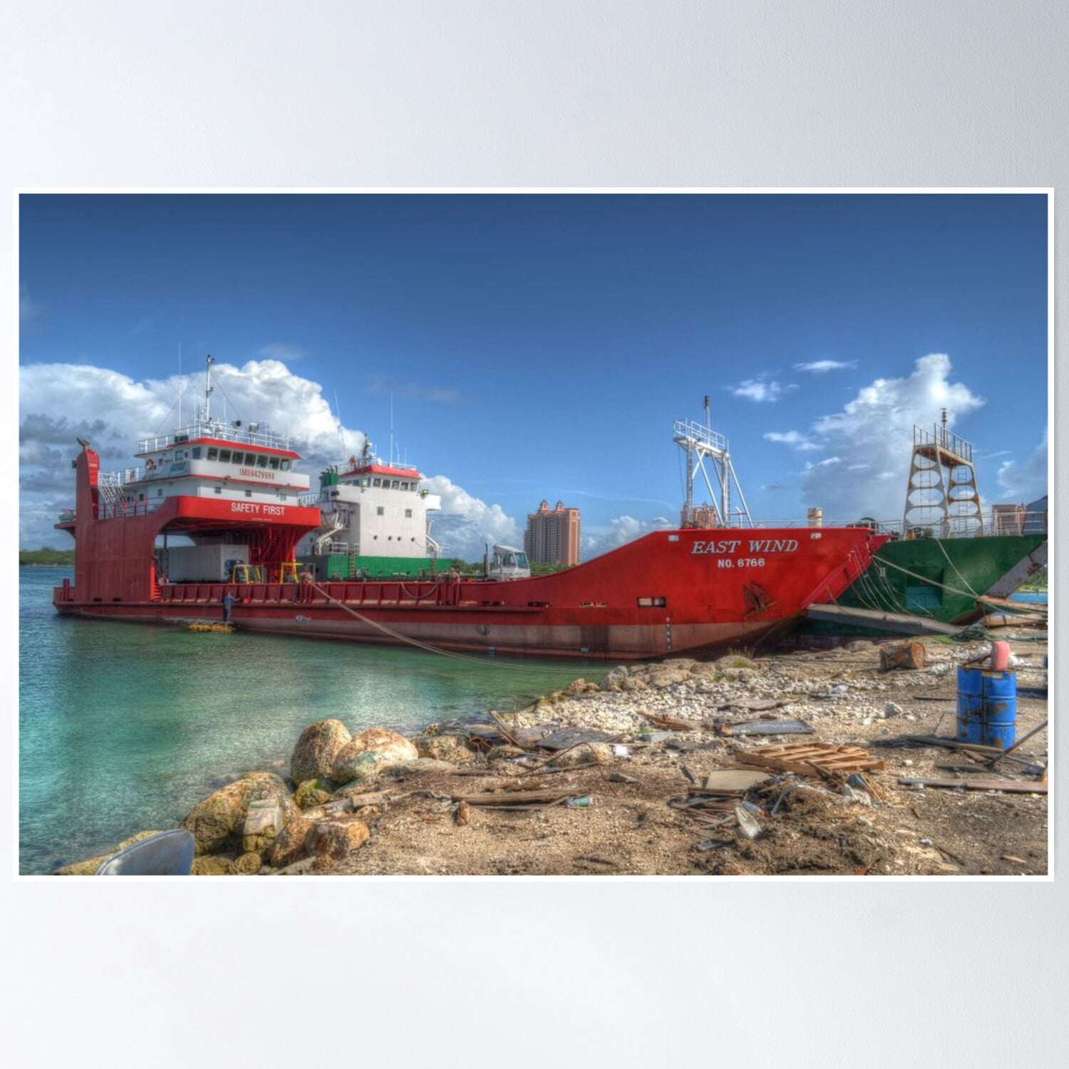Cargo Boat At Potter'S Cay - Nassau, The Bahamas Poster Wall Art ...
