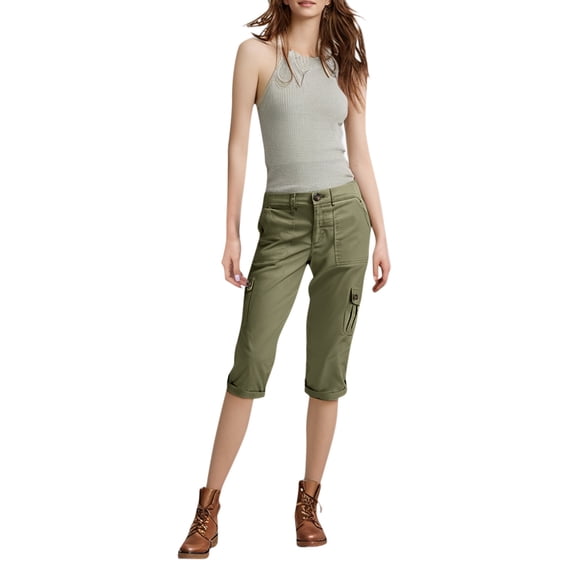Cargo Capris For Women With Pockets Casual Drawstring Baggy Petite ...