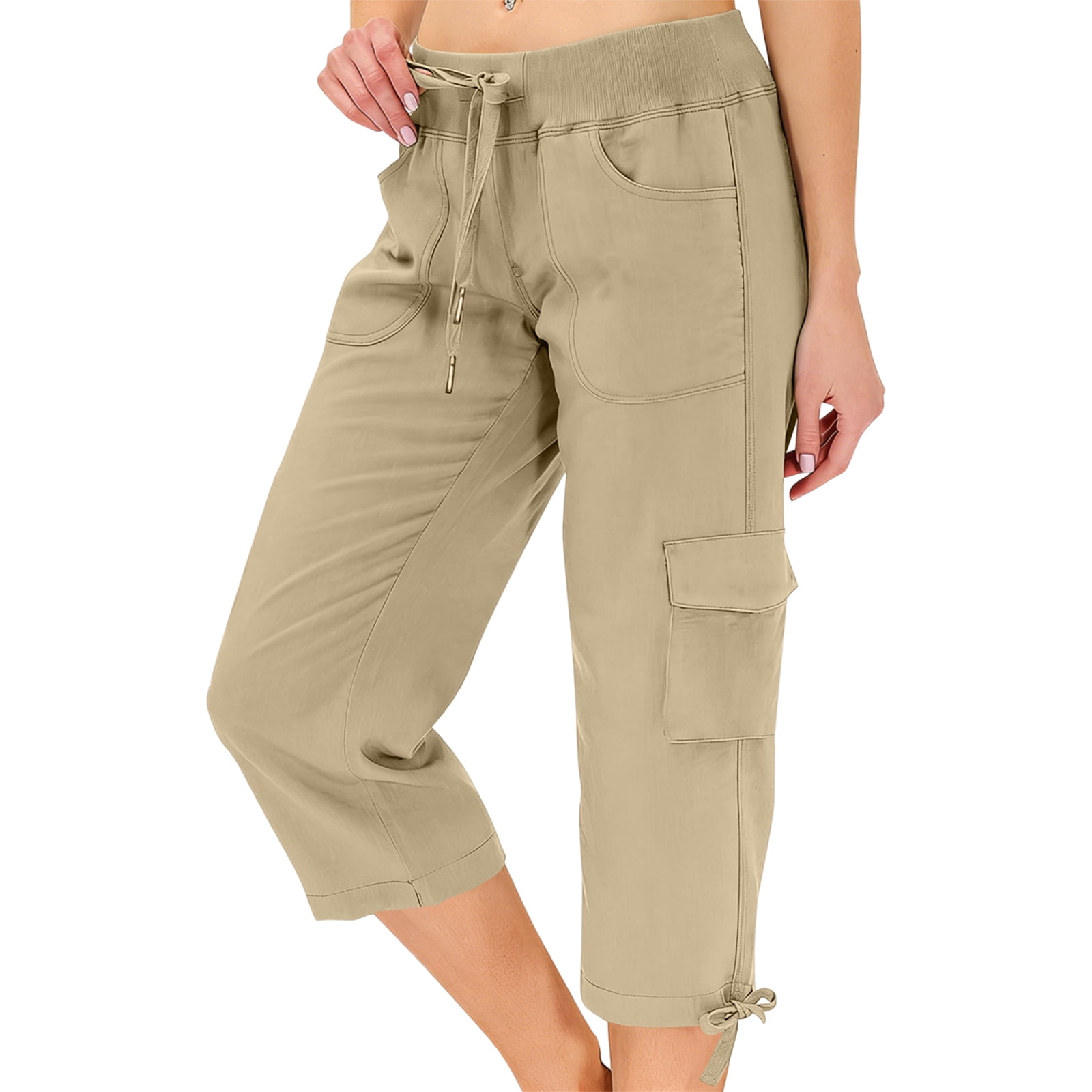 Cargo Capris for Women Summer Casual Capri Pants with Pockets ...