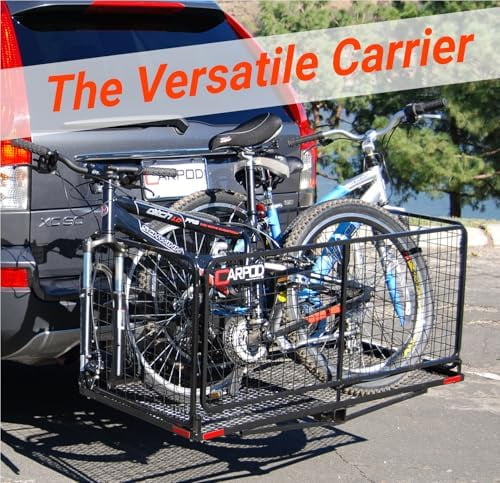 Cargo Carrier Hitch Basket with Lockable Top Lid, Cargo Volume 14 cu ft ...