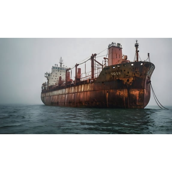 Cargo Container Transport Ship In Ocean Photo Edible Image Cake Topper ...