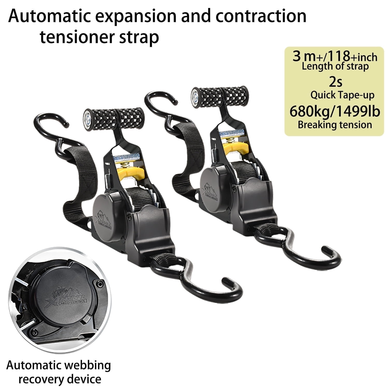 Automatic Expansion & Contraction Tensioner Strap – Adjustable Elastic ...