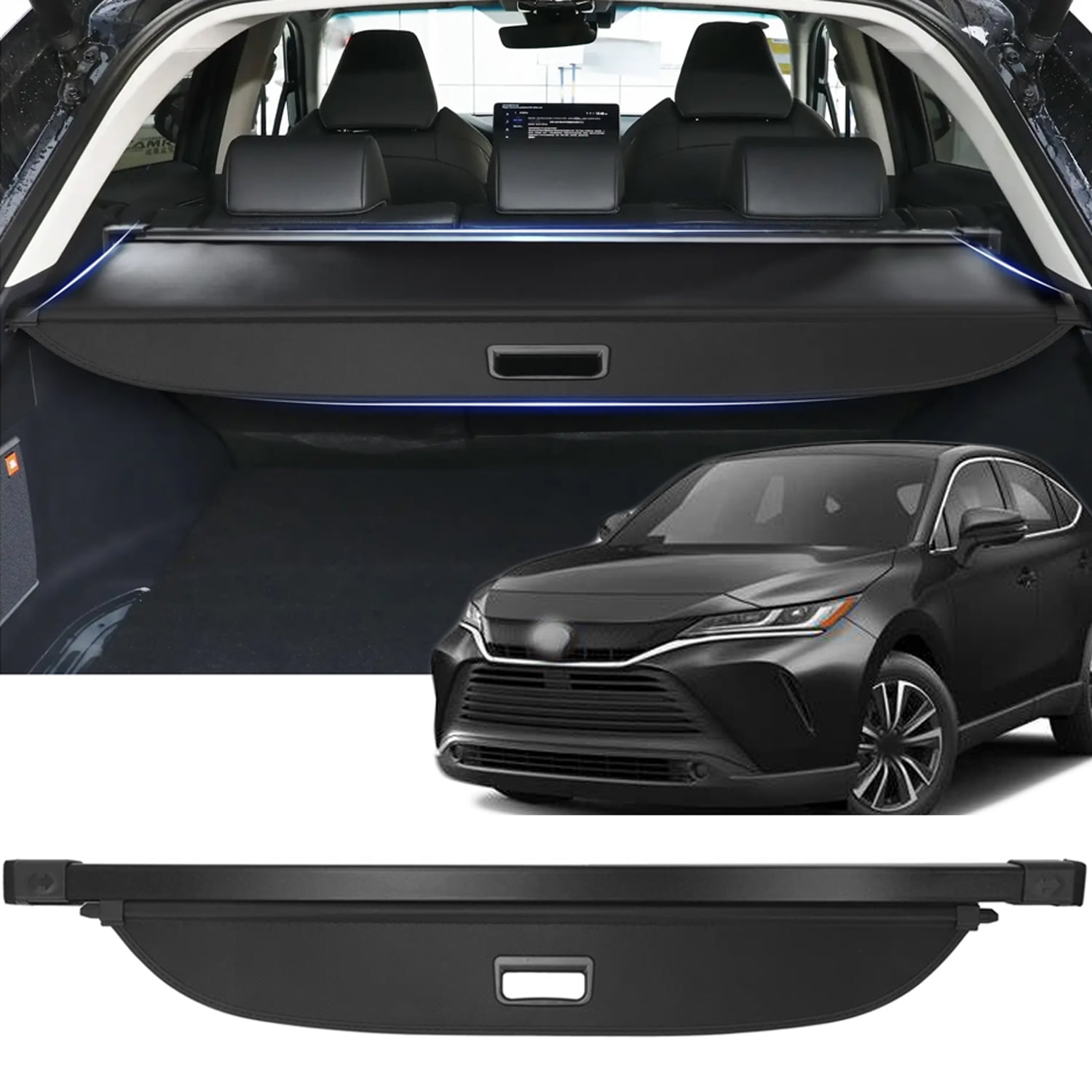 Cargo Cover Carbon Fiber Trunk Cover Organizer Security Shielding Shade ...