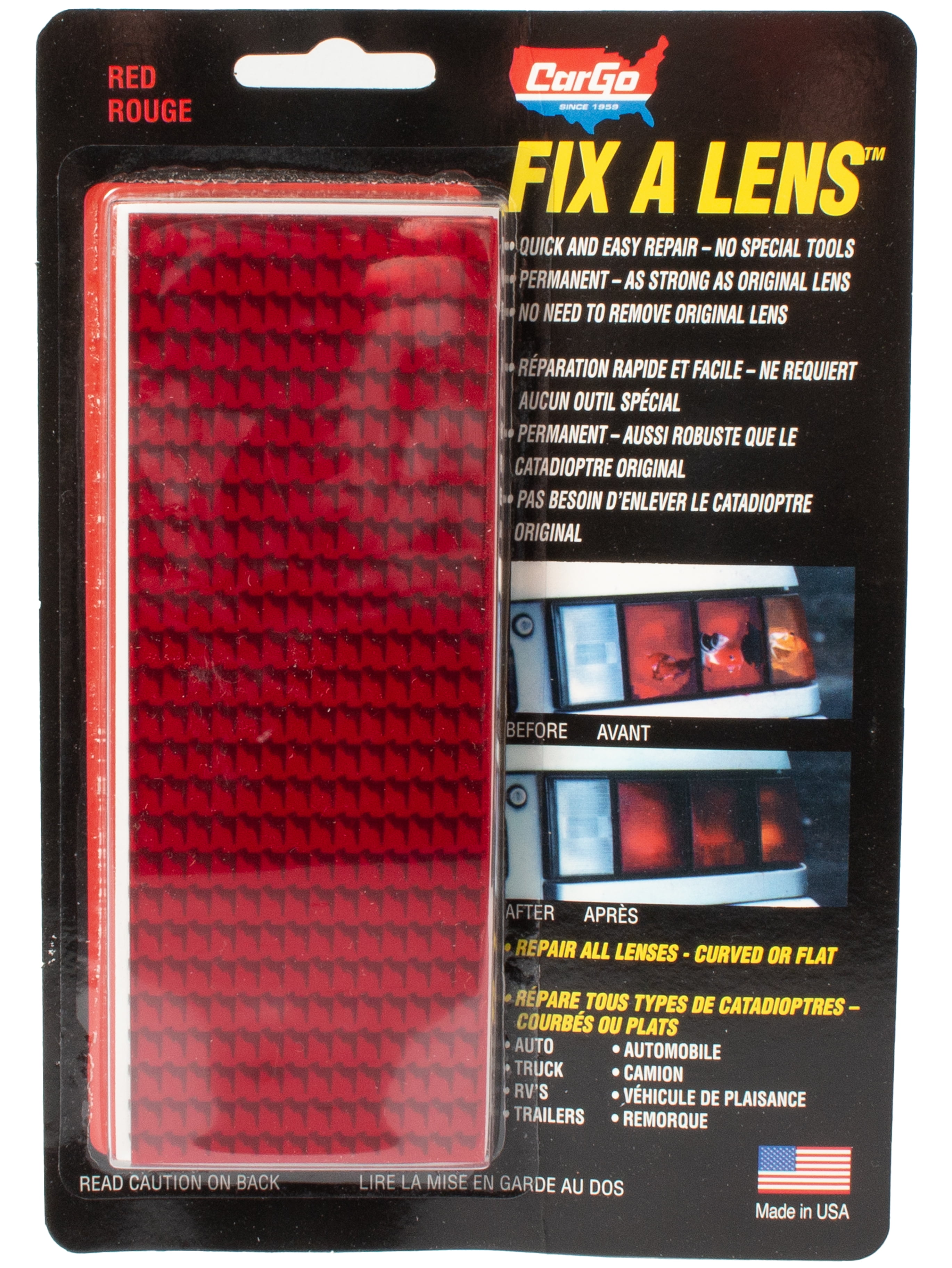Cargo Fix A Lens Vehicle Tail Light Repair Tape Repairs Curved/Flat ...