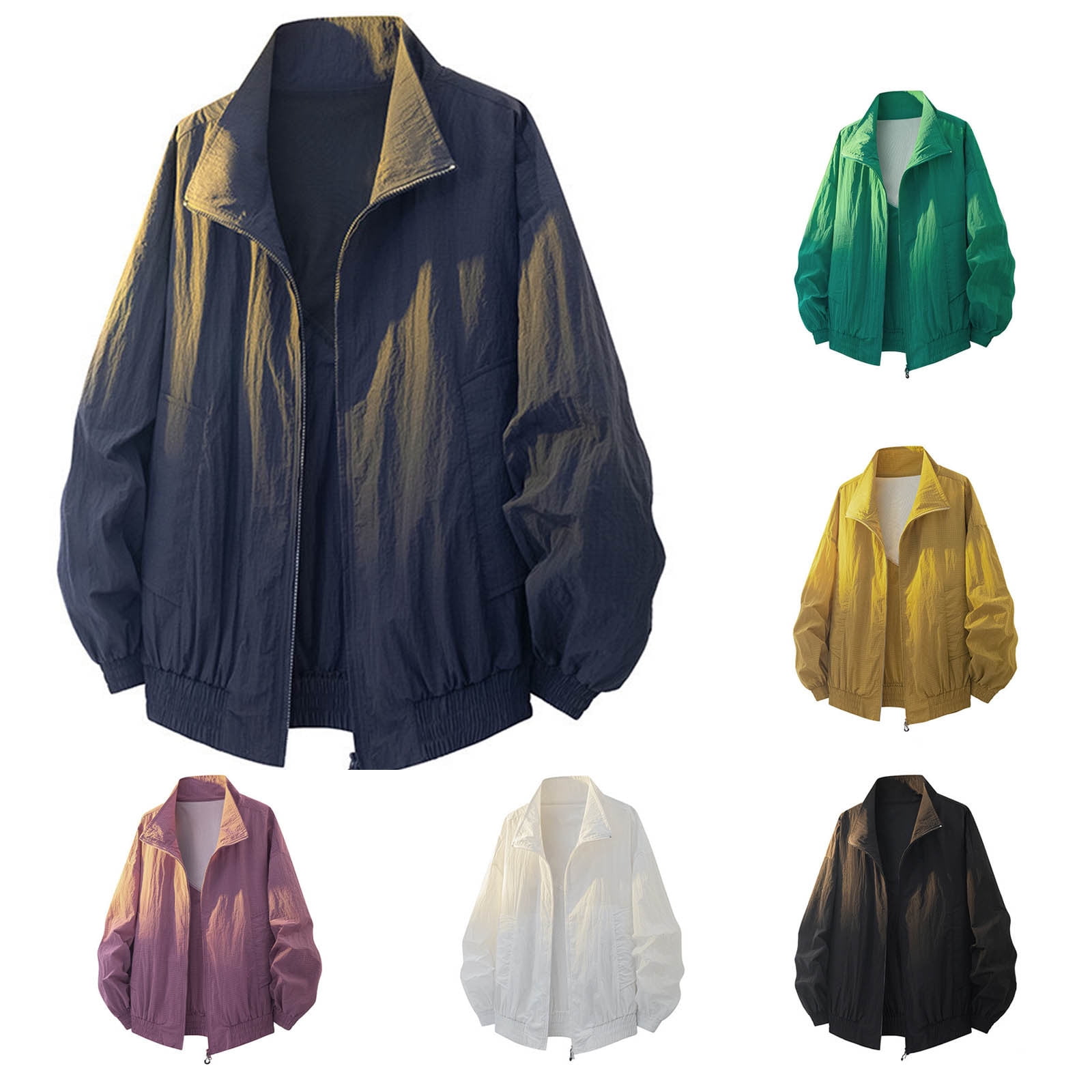 Cargo Jackets for Mens Plus Size Hooded Long Sleeve Sun Protection ...