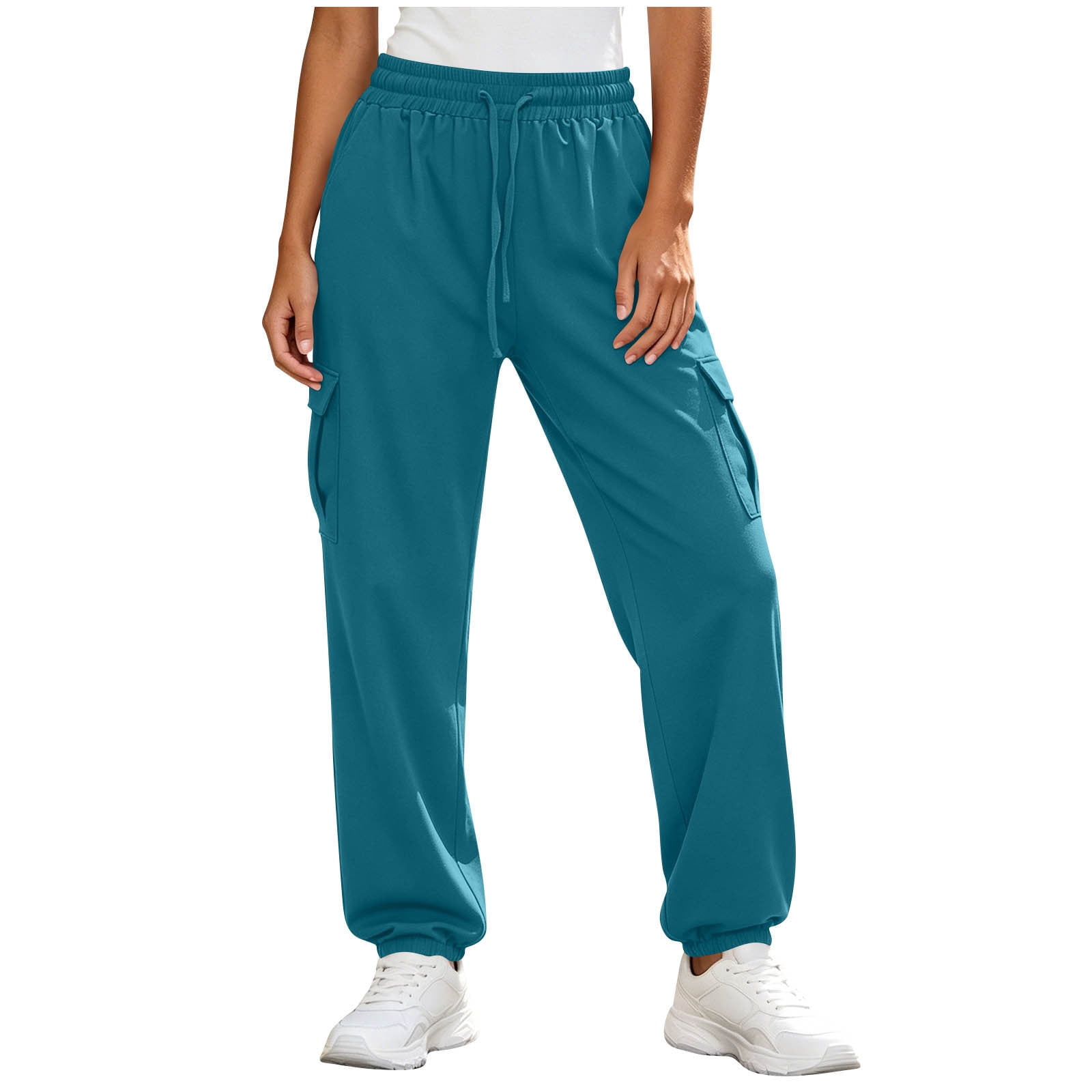 Cargo Joggers For Women Quick Dry Elastic Waist Trousers Summer Autumn ...
