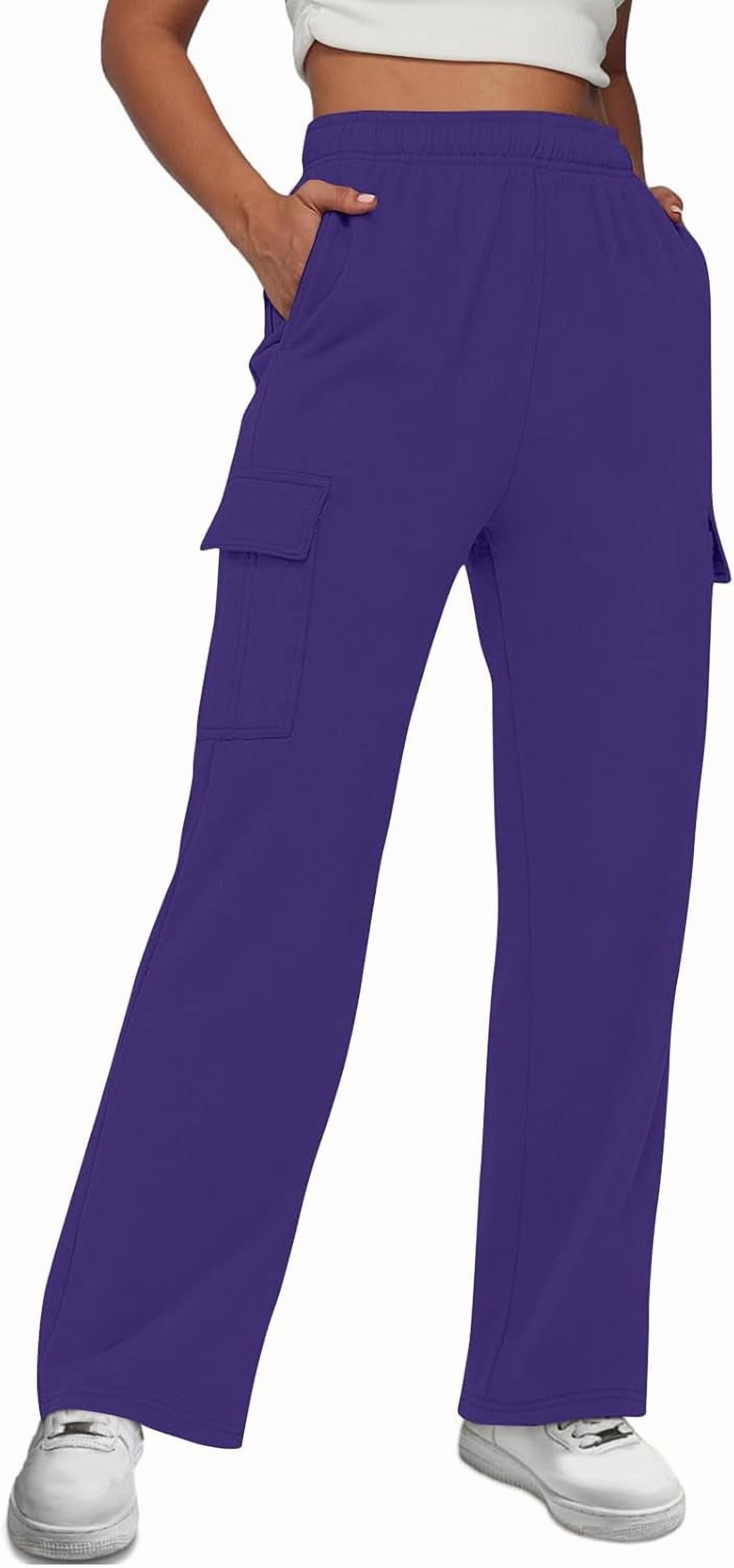 Palcomfy Comfortable Baggy Fleece Joggers for Women High Waisted Black ...