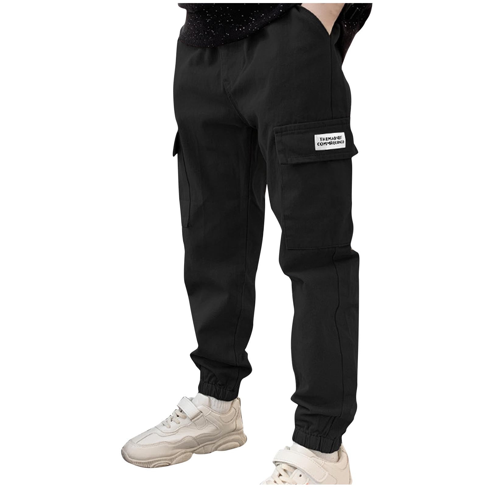 Cargo Leggings Boys Cargo Joggers Pants, Elastic Waist Casual Jogging ...