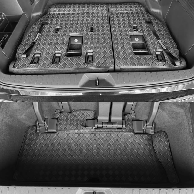 Cargo Mat & Backrest Mat for 2022-2025 Toyota Sienna - Custom Fit PU ...
