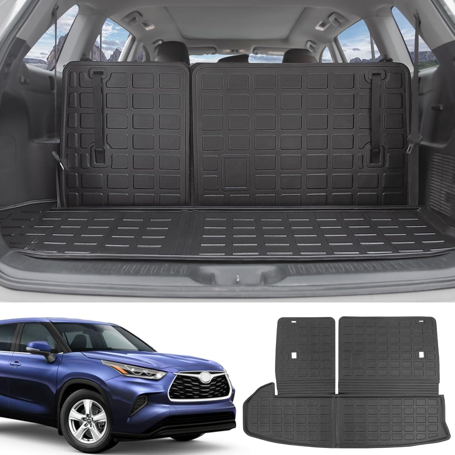 Cargo Mat Compatible with 2014-2019 Toyota Highlander Trunk Mat ...