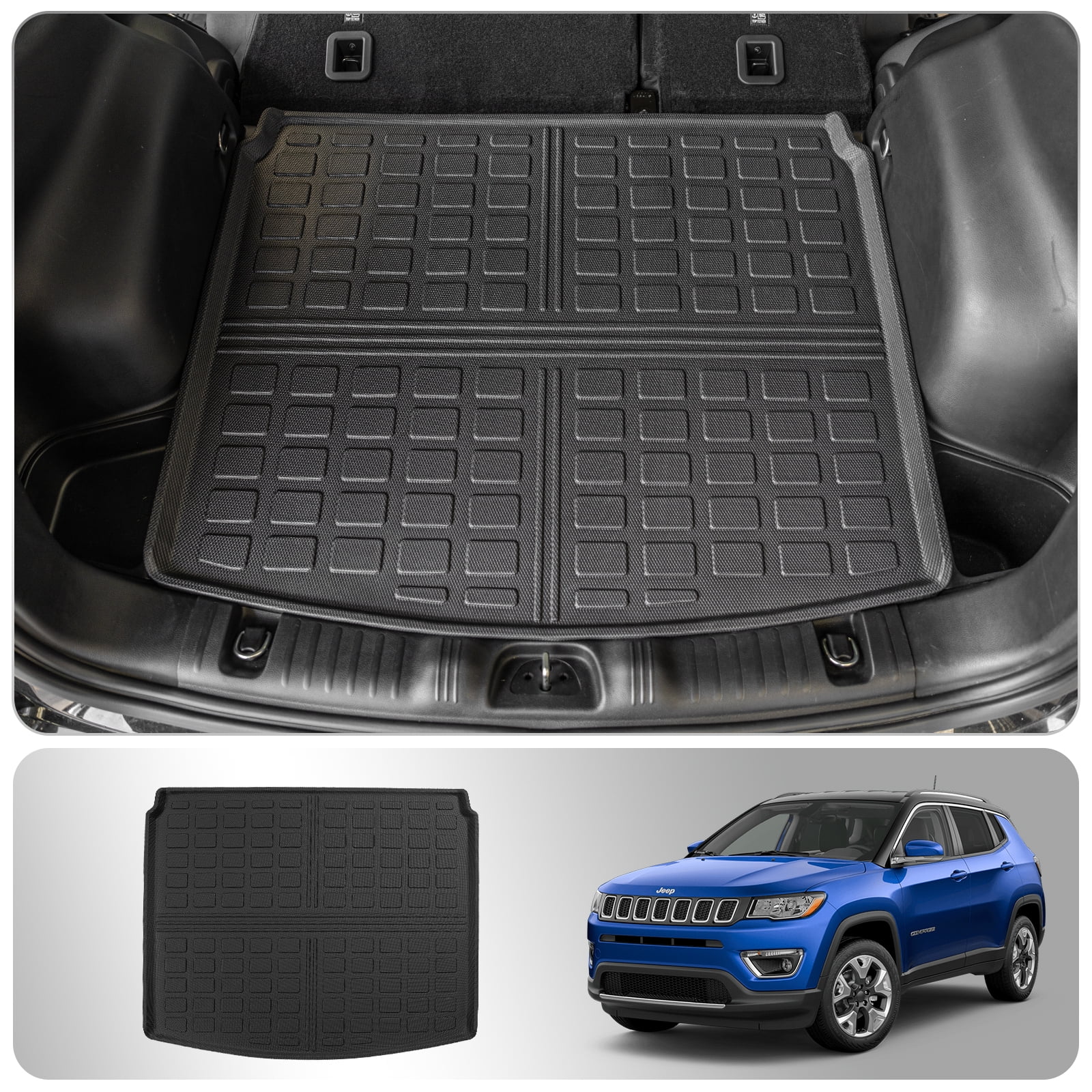 Cargo Mat Compatible with 2017-2024 Jeep Compass Trunk Mat Cargo Liner ...