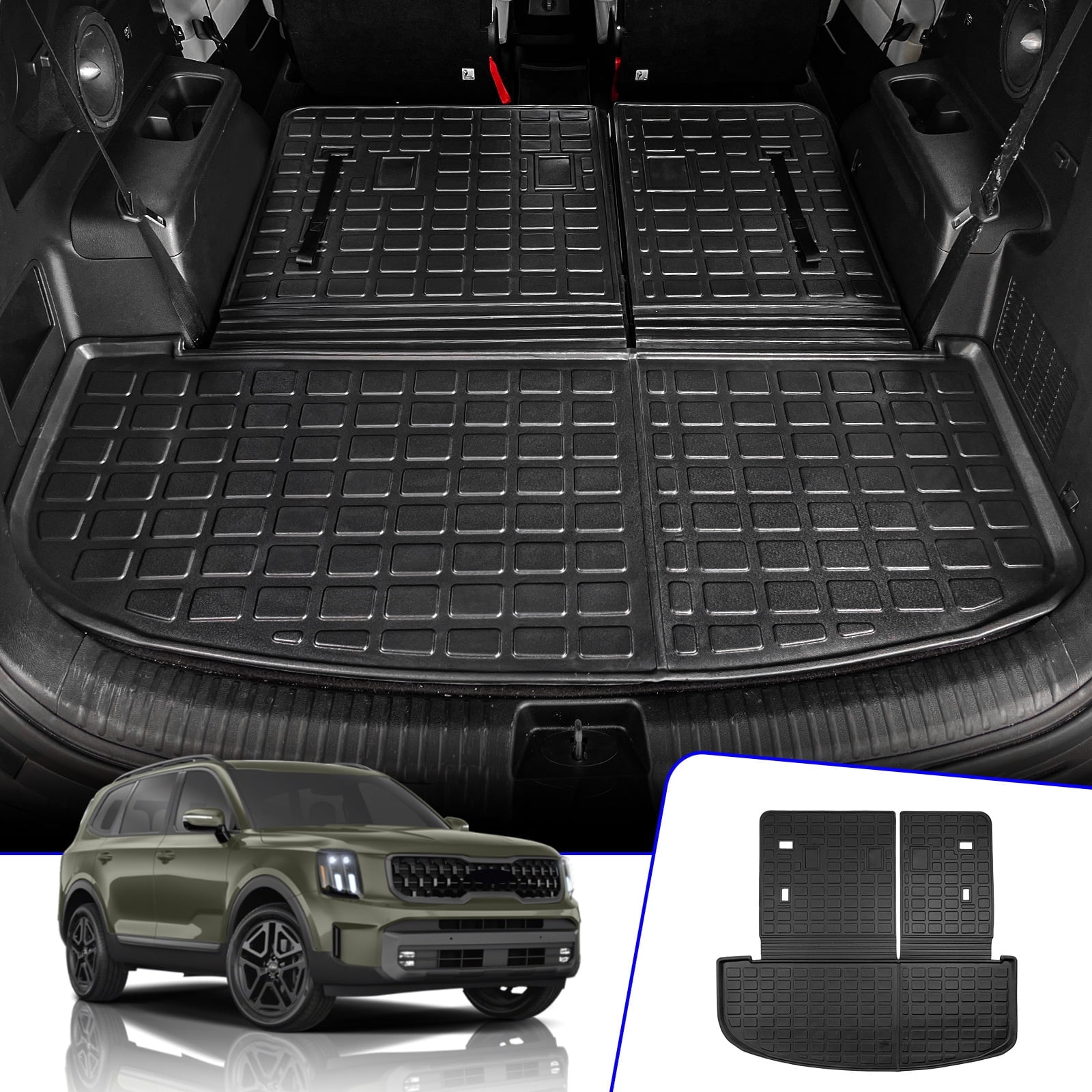 Cargo Mat for 2020-2025 Kia Telluride Cargo Liner Trunk Mat TPE All ...