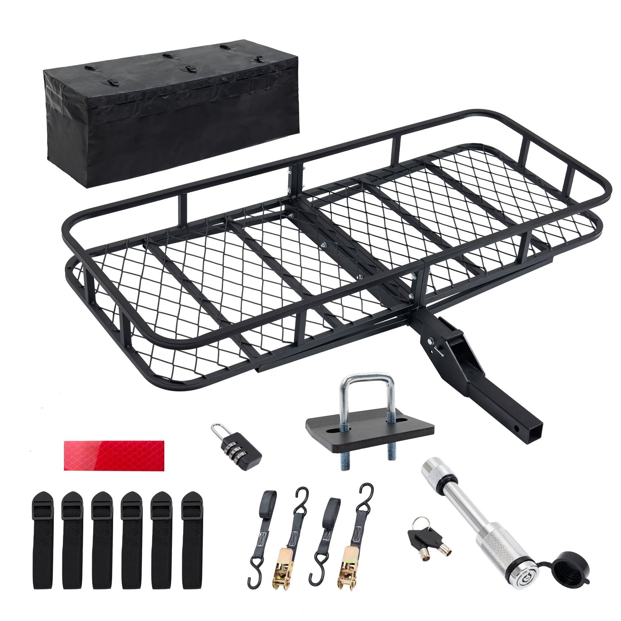 Cargo Metal Carrier, 60" x 24" x 6" Folding Cargo Basket for SUV, Truck ...