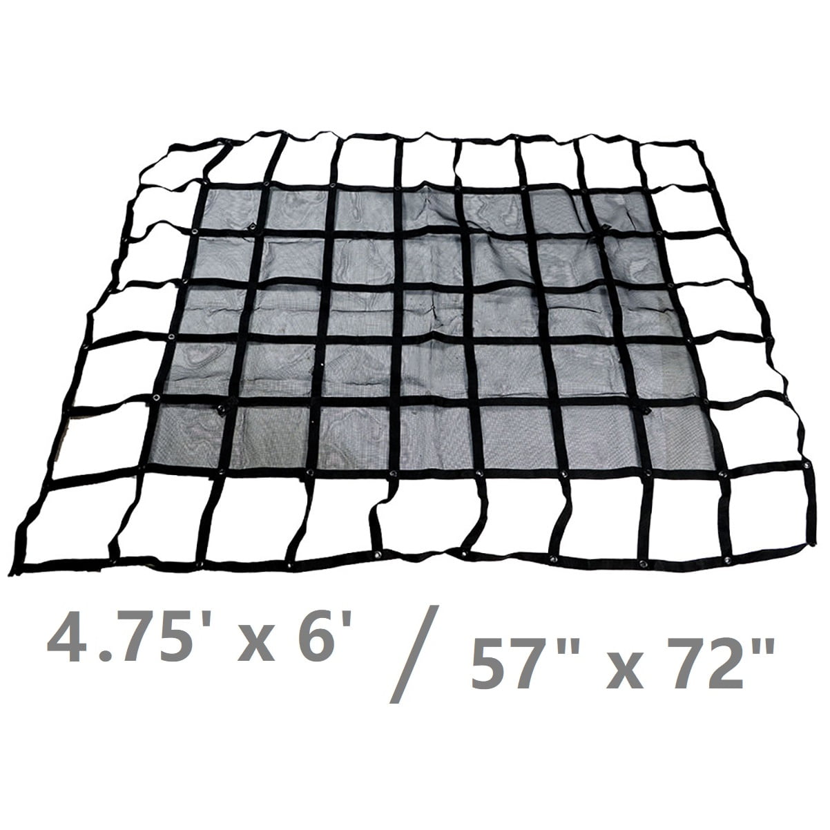 Cargo Net Cover 4.75'x6' Heavy Duty Storage Net with Fixing Straps for ...