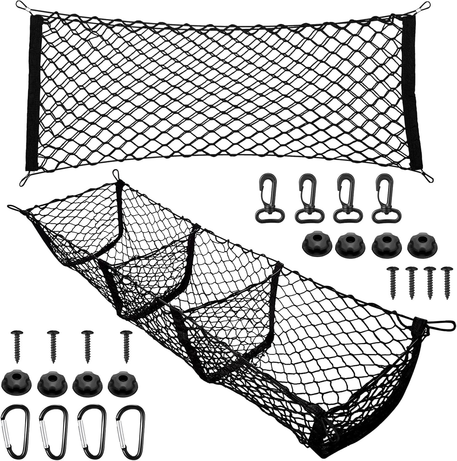 Cargo Net for Pickup Truck Bed Heavy Duty Elastic Mesh Car Rear Storage ...