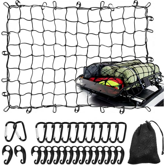 Cargo Net Stretches to Heavy Duty Cargo Netting for Pickup Truck Bed ...