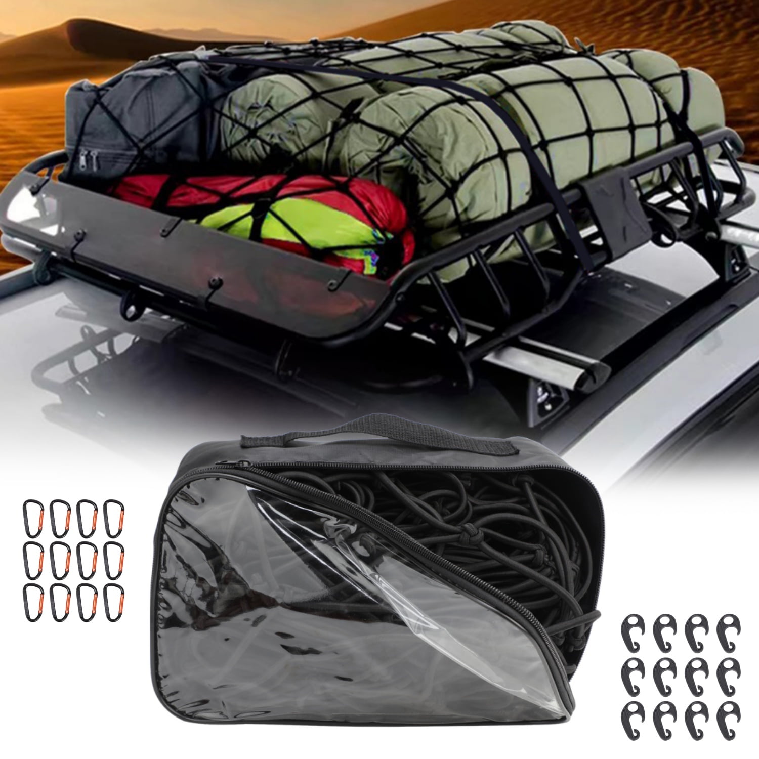 Cargo Net for Pickup Truck Bed 59" x 82" Cargo Basket Net for Trailer ...