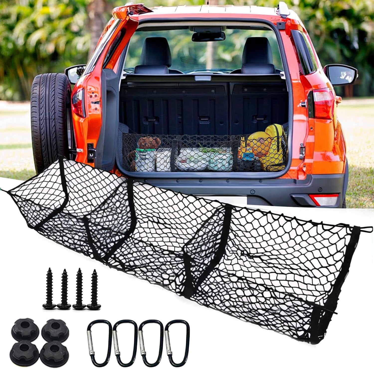 Cargo Net for SUV,Universal Elastic Mesh Net Trunk Bag Interior ...