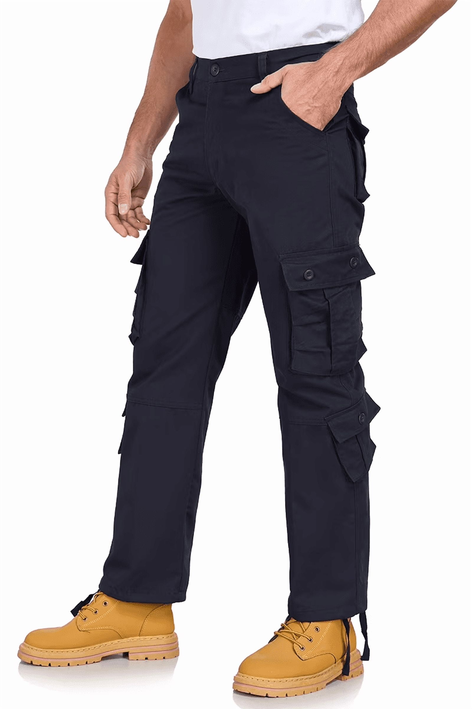 Mens Cargo Pants Mowujeit Casual Work Hiking Loose Wear-Resisting Pant ...