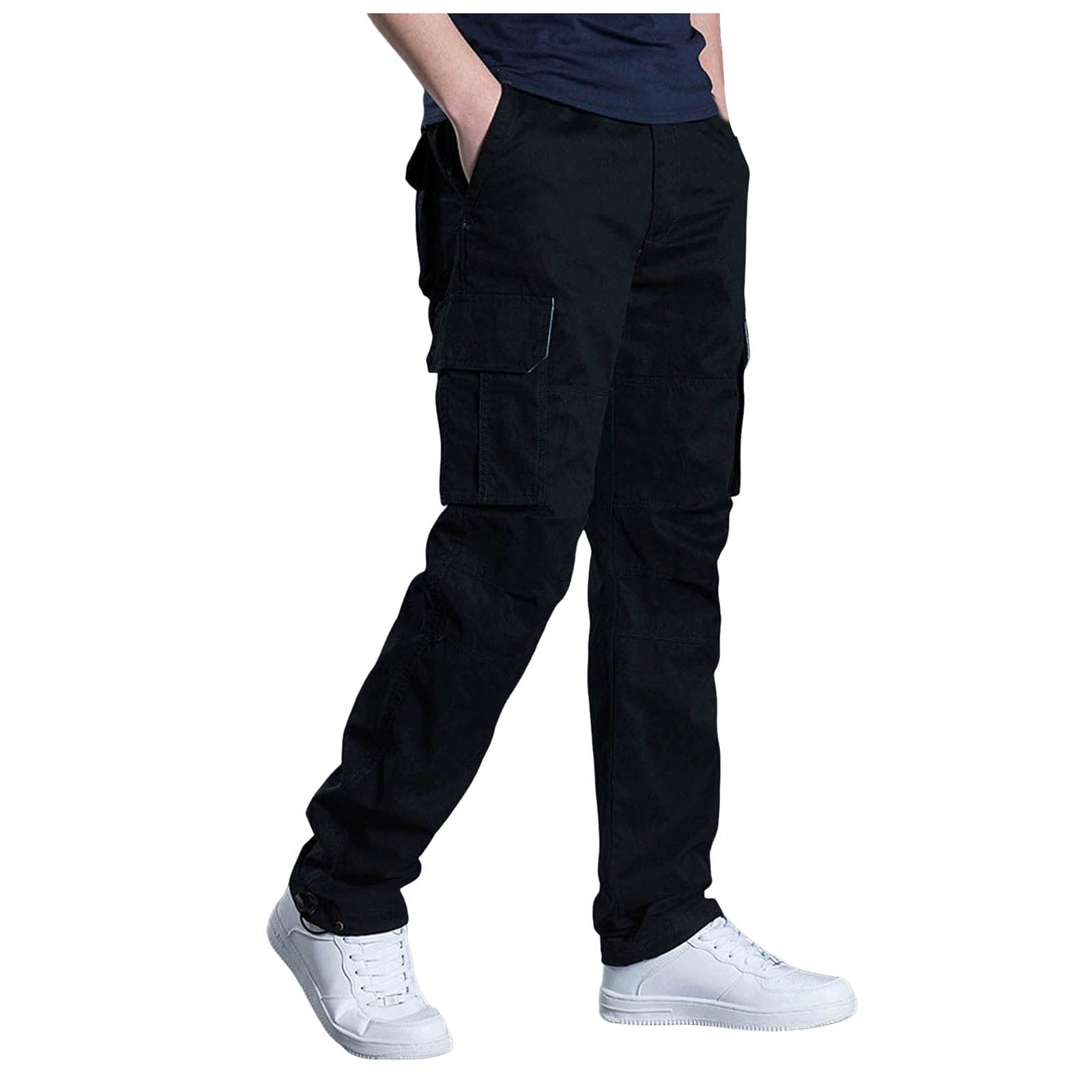 Cargo Pants For Men Loose Fit Straight Leg Cargo Hiking Pants ...
