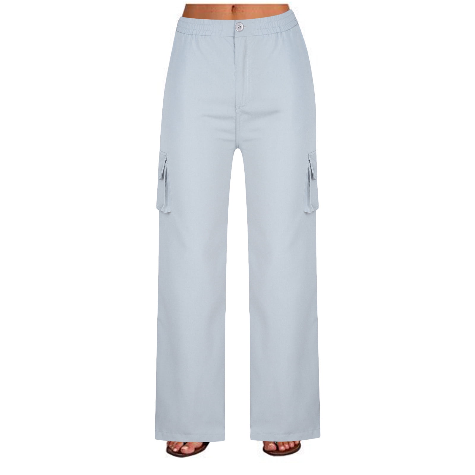 Cargo Pants For Women Solid Color Cargo Pants Casual Long Pants With A ...