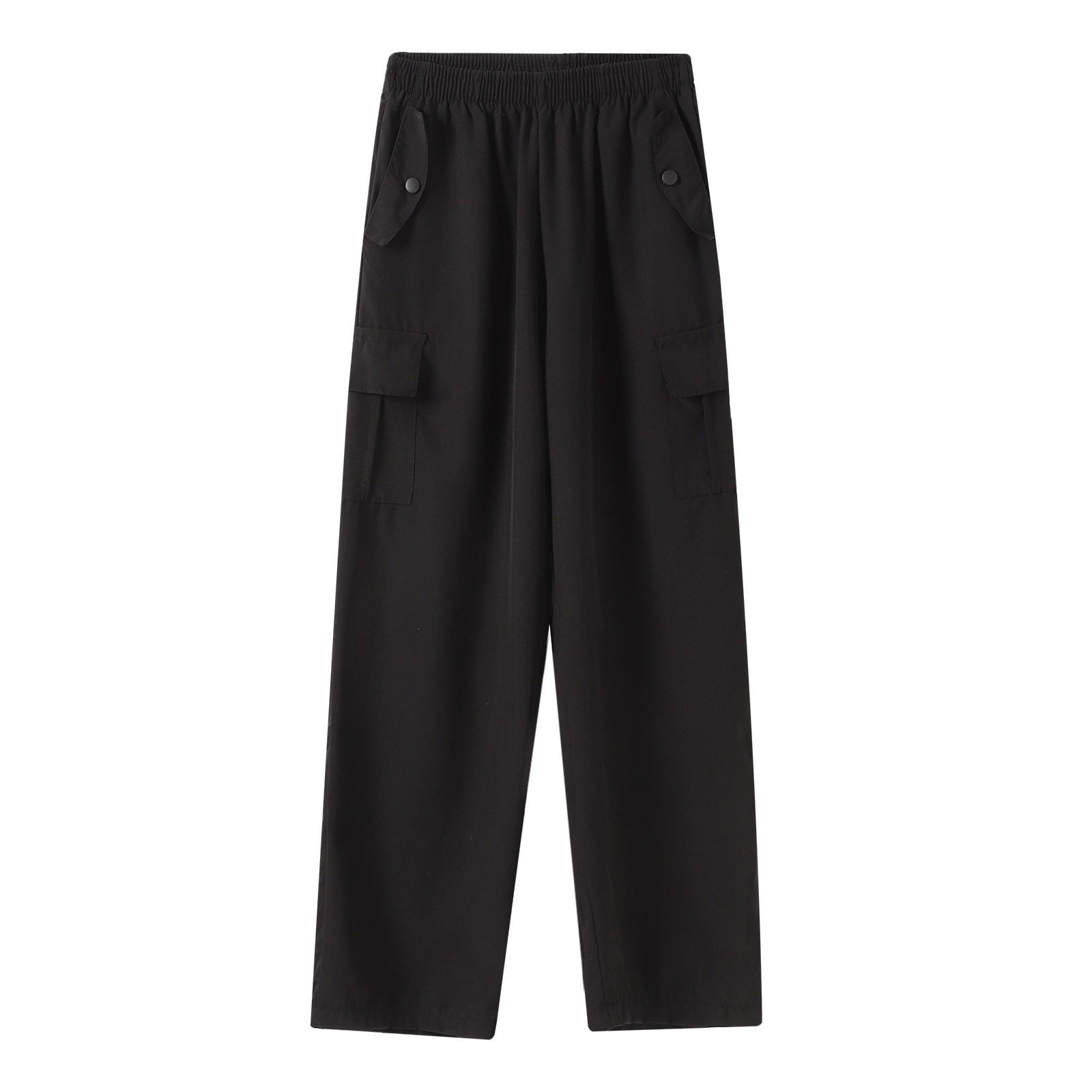 Kids Cargo Pants Girls Lightweight High Waist Wide Leg Pants with ...