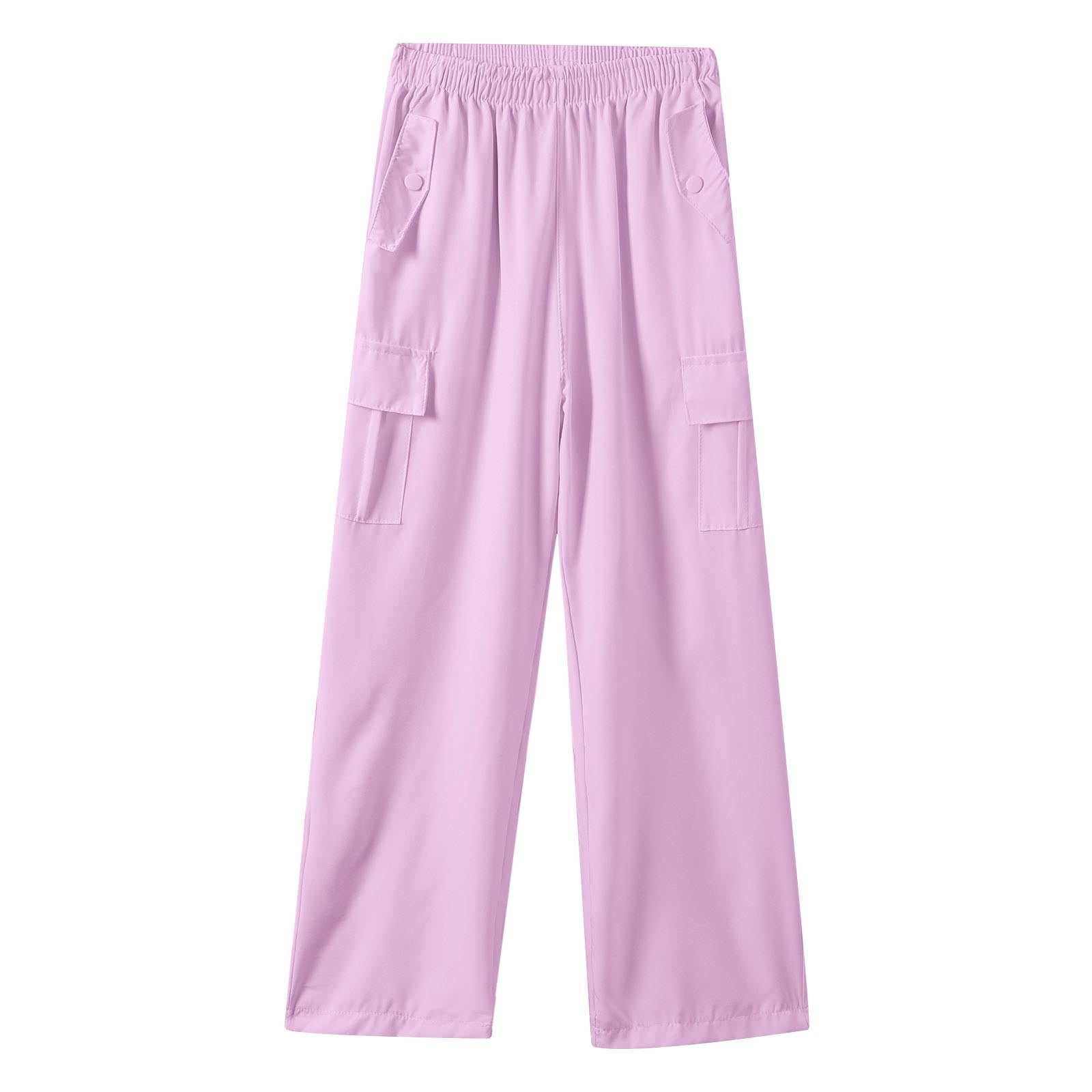 Cargo Pants for Girls Lightweight High Waisted Girls Wide Leg Pants ...