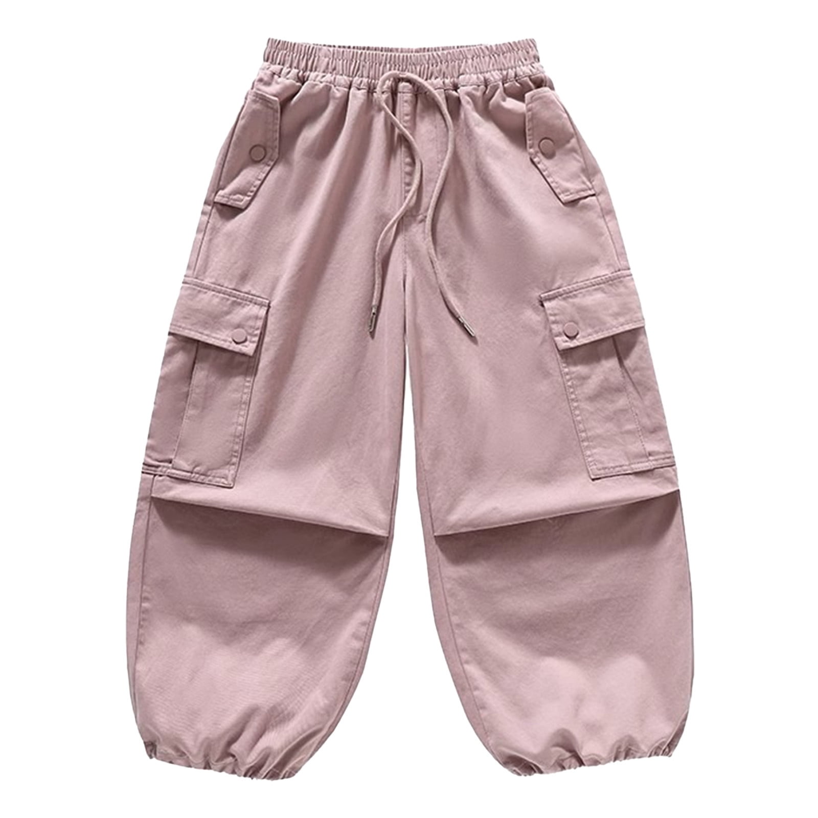 Cargo Pants High Waisted Wide Leg Jogger Pants for Girls with Pocket ...