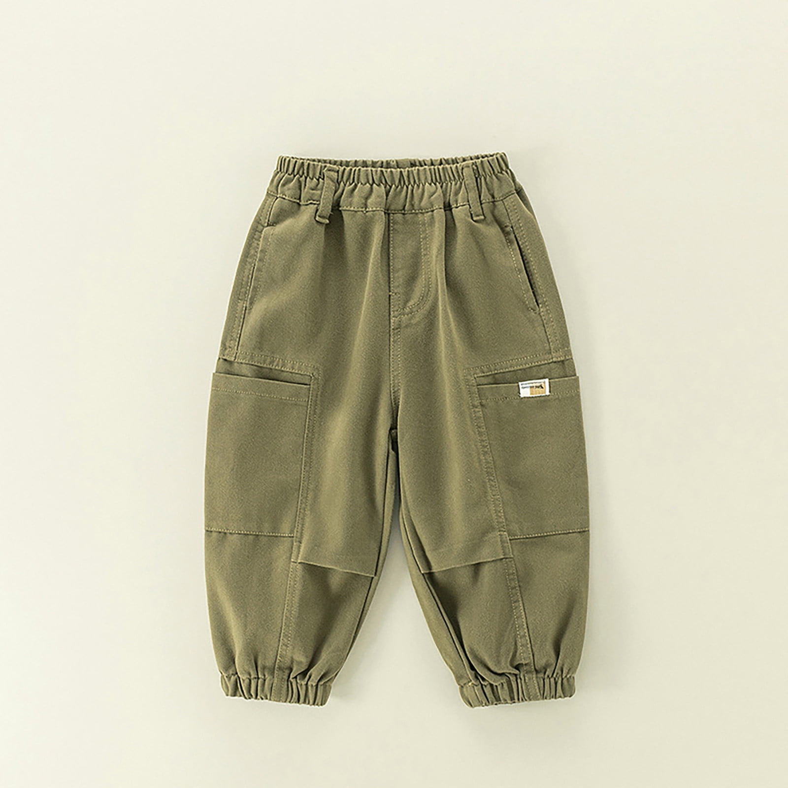 Cargo Pants Kids Slim Fit Cargo Jogger Pants Straight Leg Khaki Cargo ...