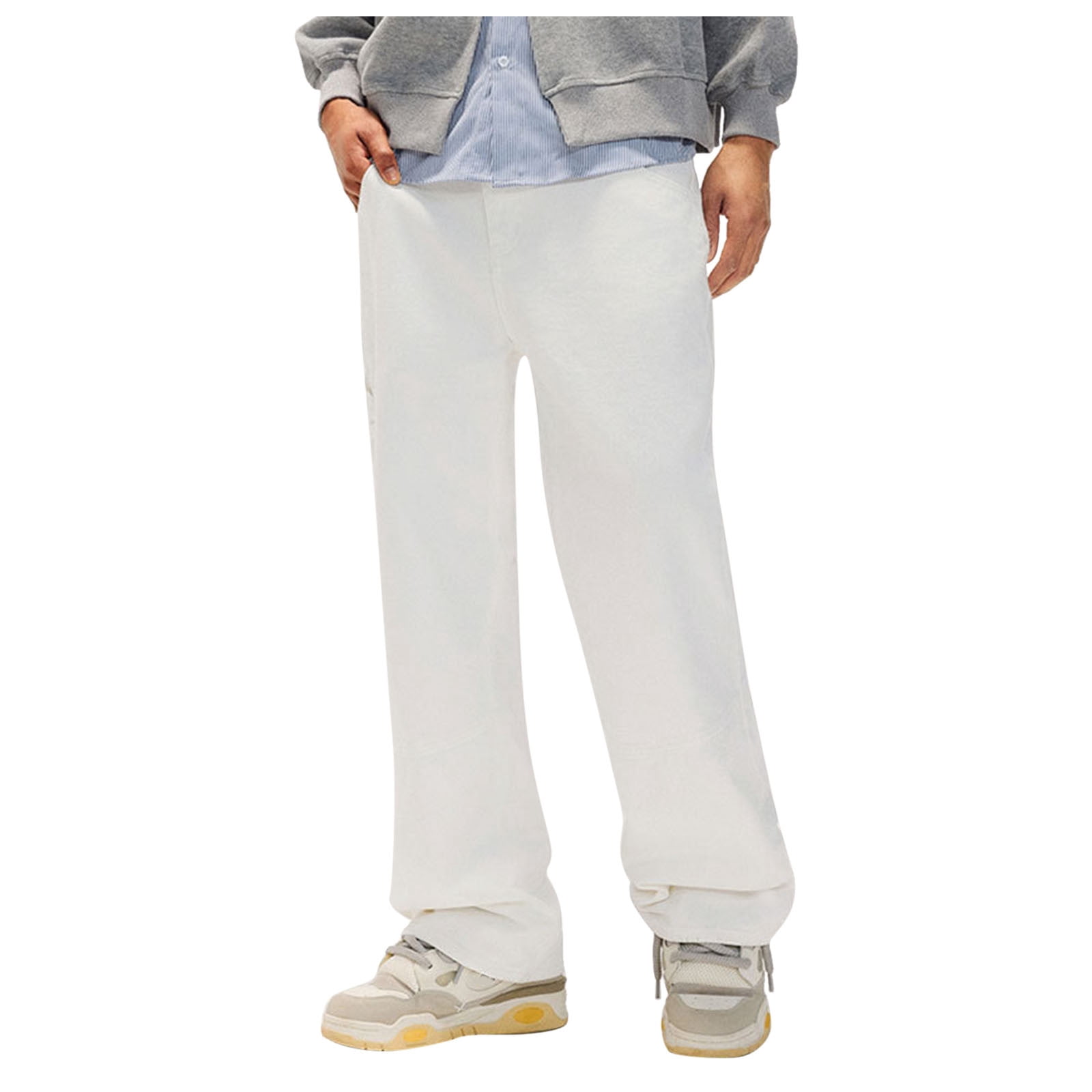 Cargo Pants for Men Fall Drape Men's And Women's Denim Hundred Straight ...