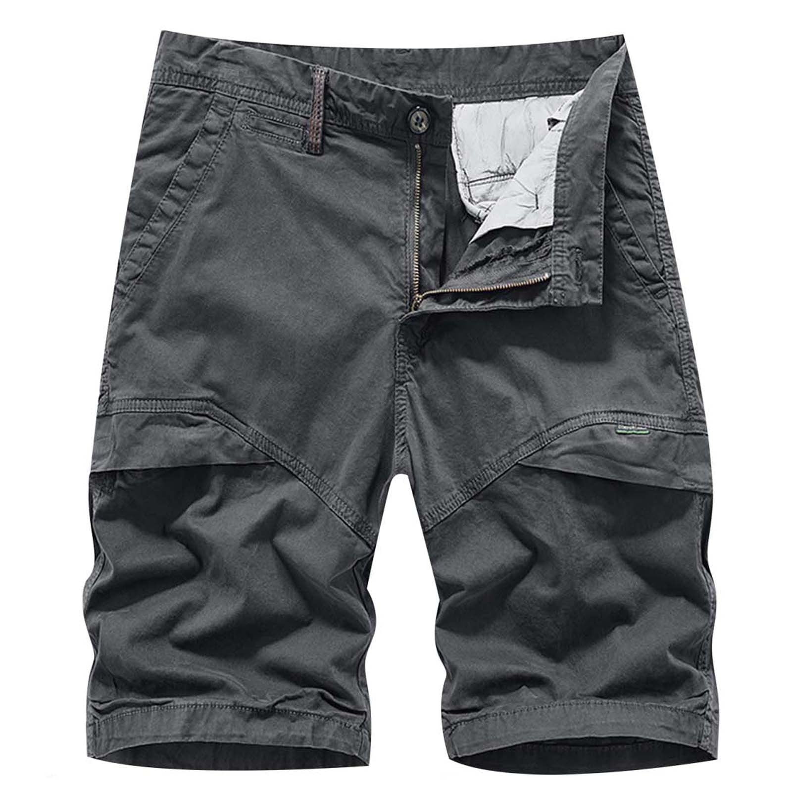 Cargo Pants Men Summer Men's Solid Color Casual Running Sports Cargo ...