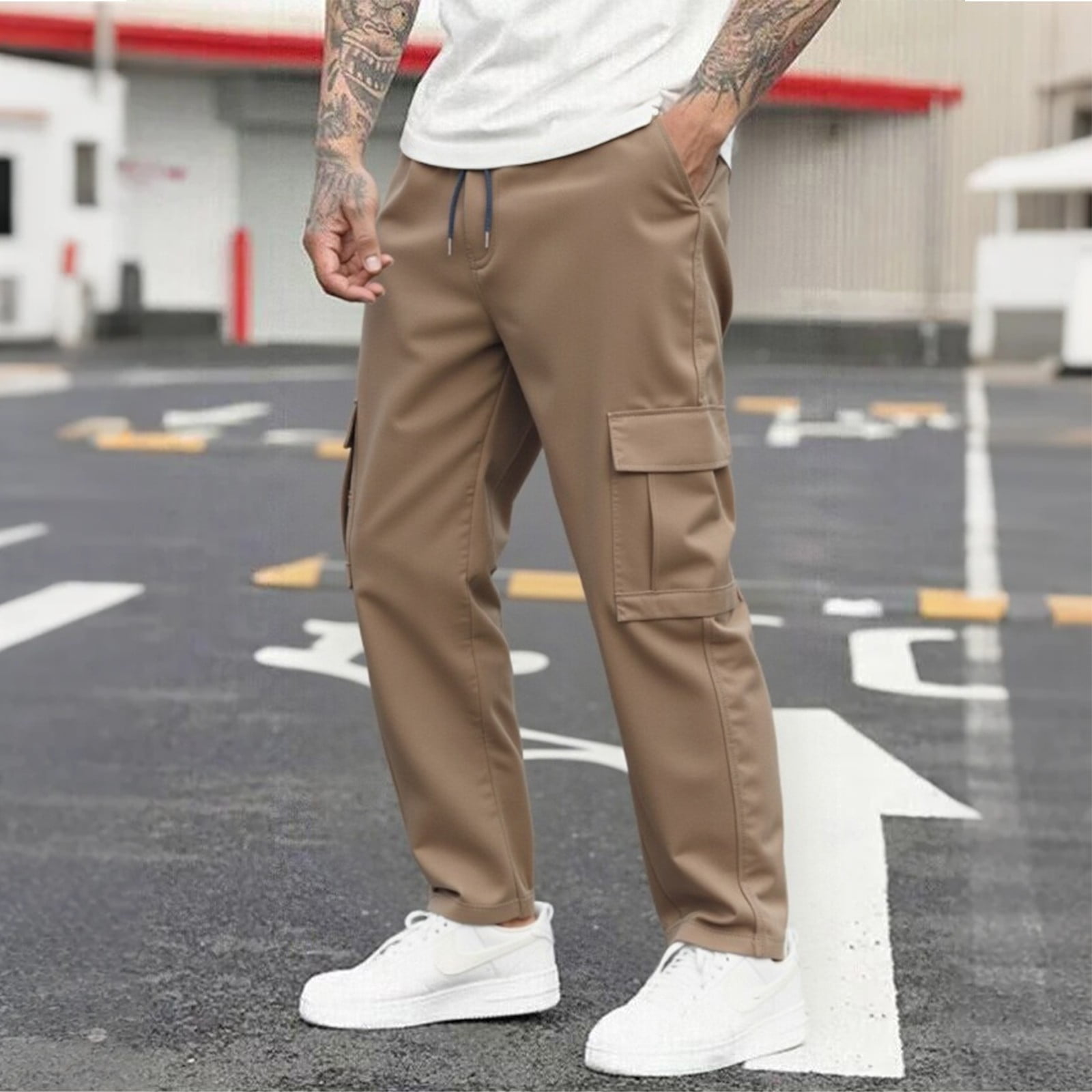 Cargo Pants, Men's High Visibility Ansi Class 3 Work Pants Loose Fit ...