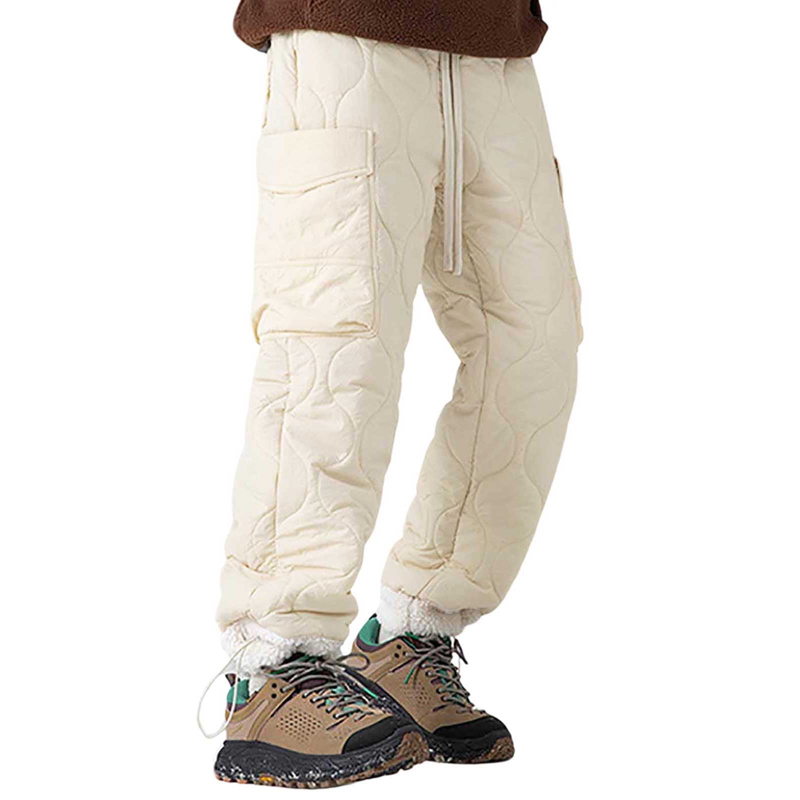 Cargo Pants Men's Winter Cold Warm Pants Outdoor Sports Gourd Pattern ...