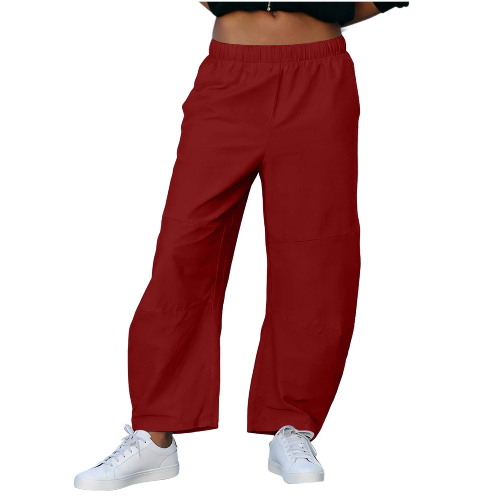 Cargo Pants Women Elastic Waist Hiking Cargo Pant Womens Summer Casual ...