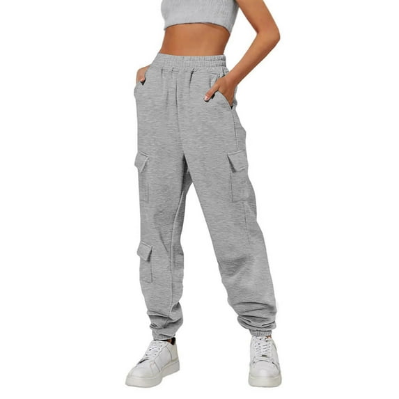 Cargo Pants Women Elastic Waist Pants Baggy Sweatpants Women Jogger ...