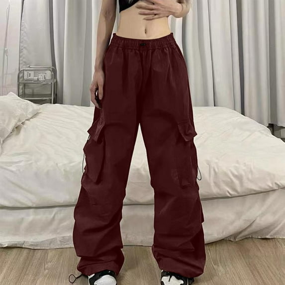 Cargo Pants Women Elastic Waist Pants for Women Baggy Pants Jogger ...