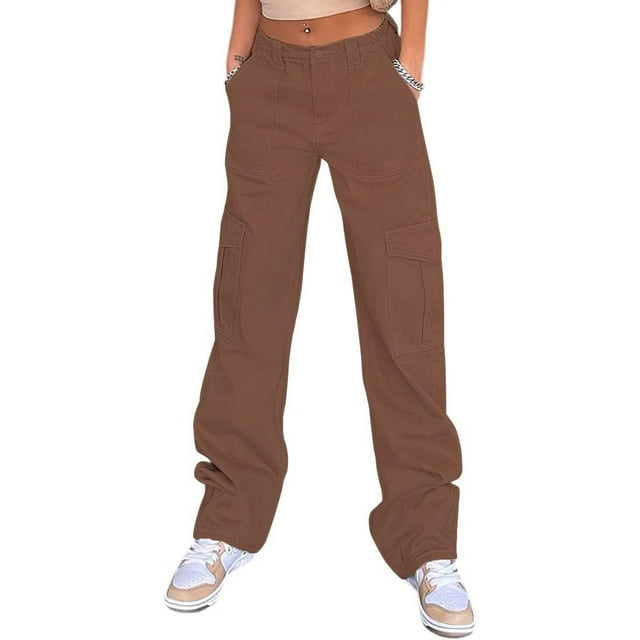 Cargo Pants Women High Waist Baggy Cargo Jeans With Pocket Baggy
