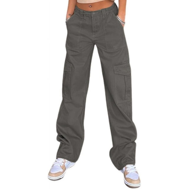 Cargo Pants Women High Waist Baggy Cargo Jeans With Pocket Baggy